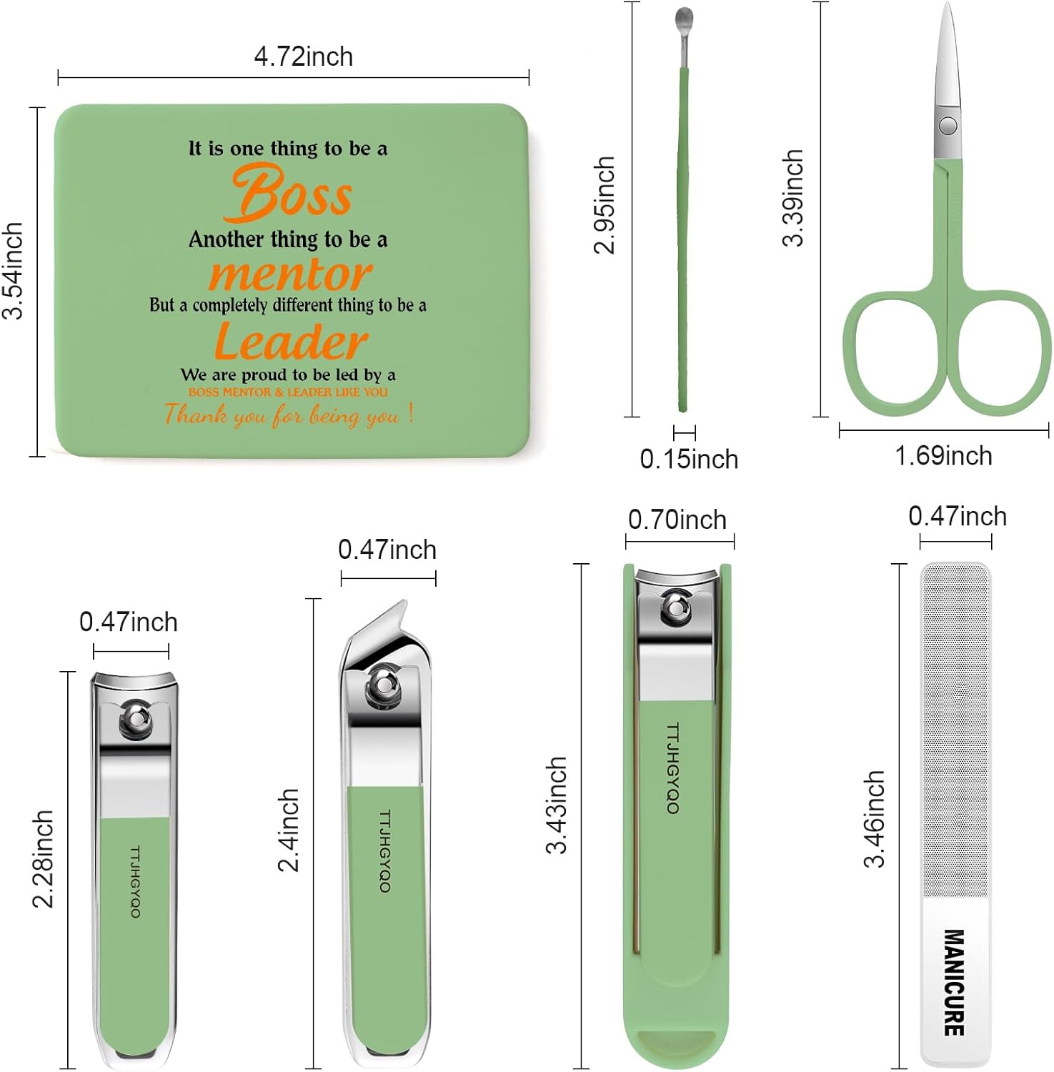 Nail Clipper Set, 6 Pcs Toenail Clippers, Stainless Steel Fingernail ...