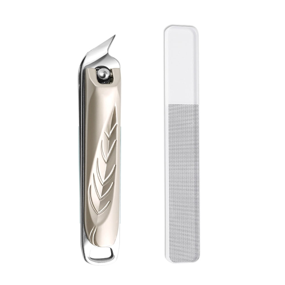 Nail Clipper With Catcher, Slanted Edge Nail Cutting Clippers Stainless ...