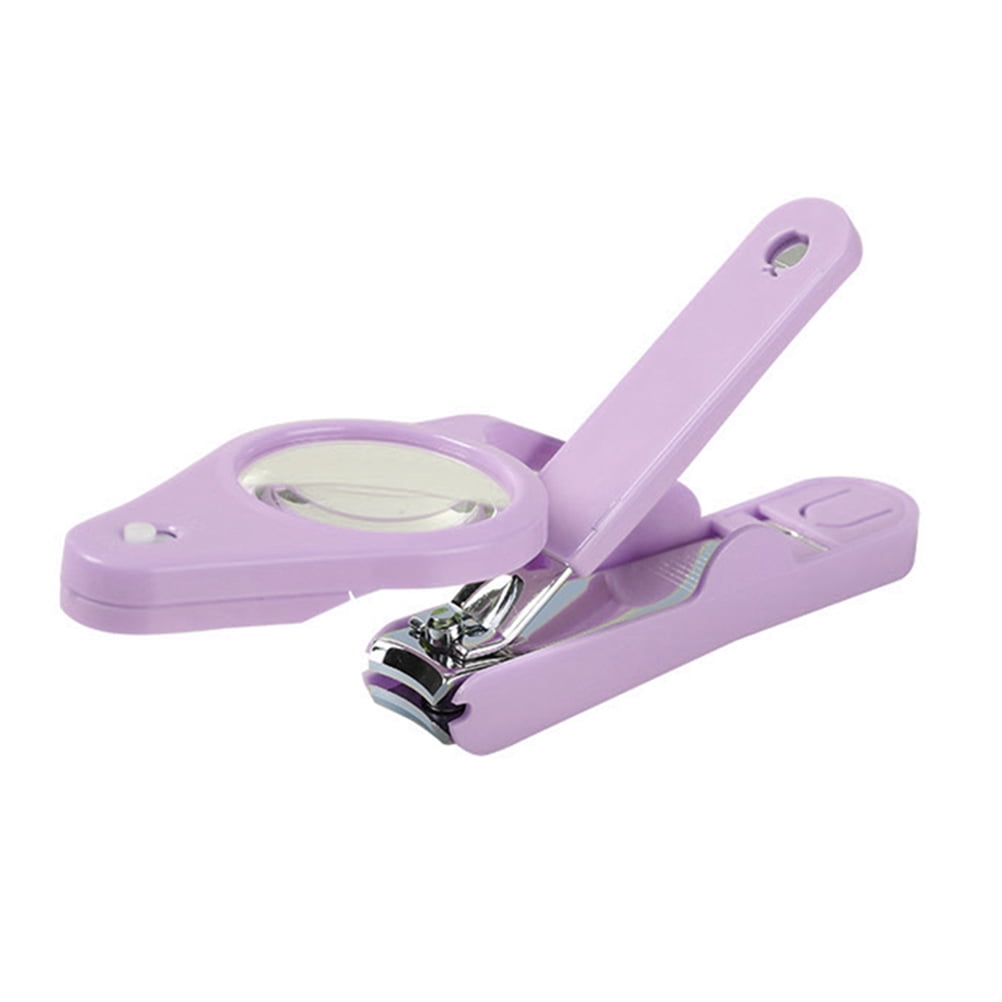 Nail Clipper with Magnifier Clippers Banded Hangers Child Purple ...
