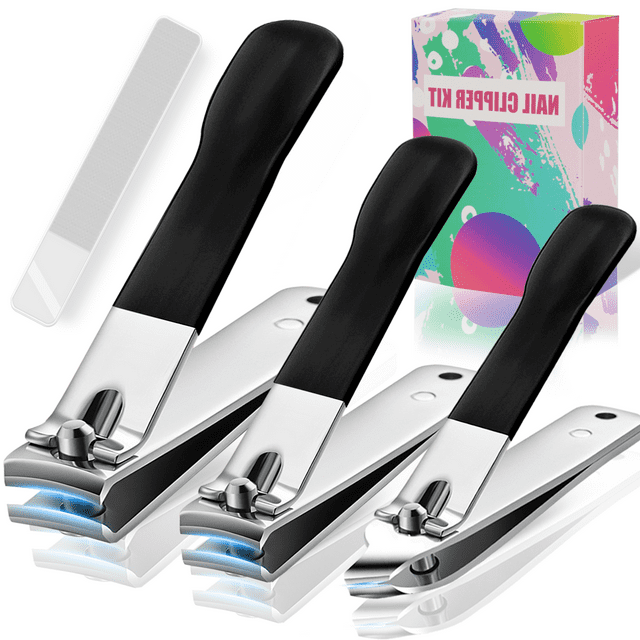 Nail Clippers, 4Pcs Nail Clippers and File Set for Fingernail and ...