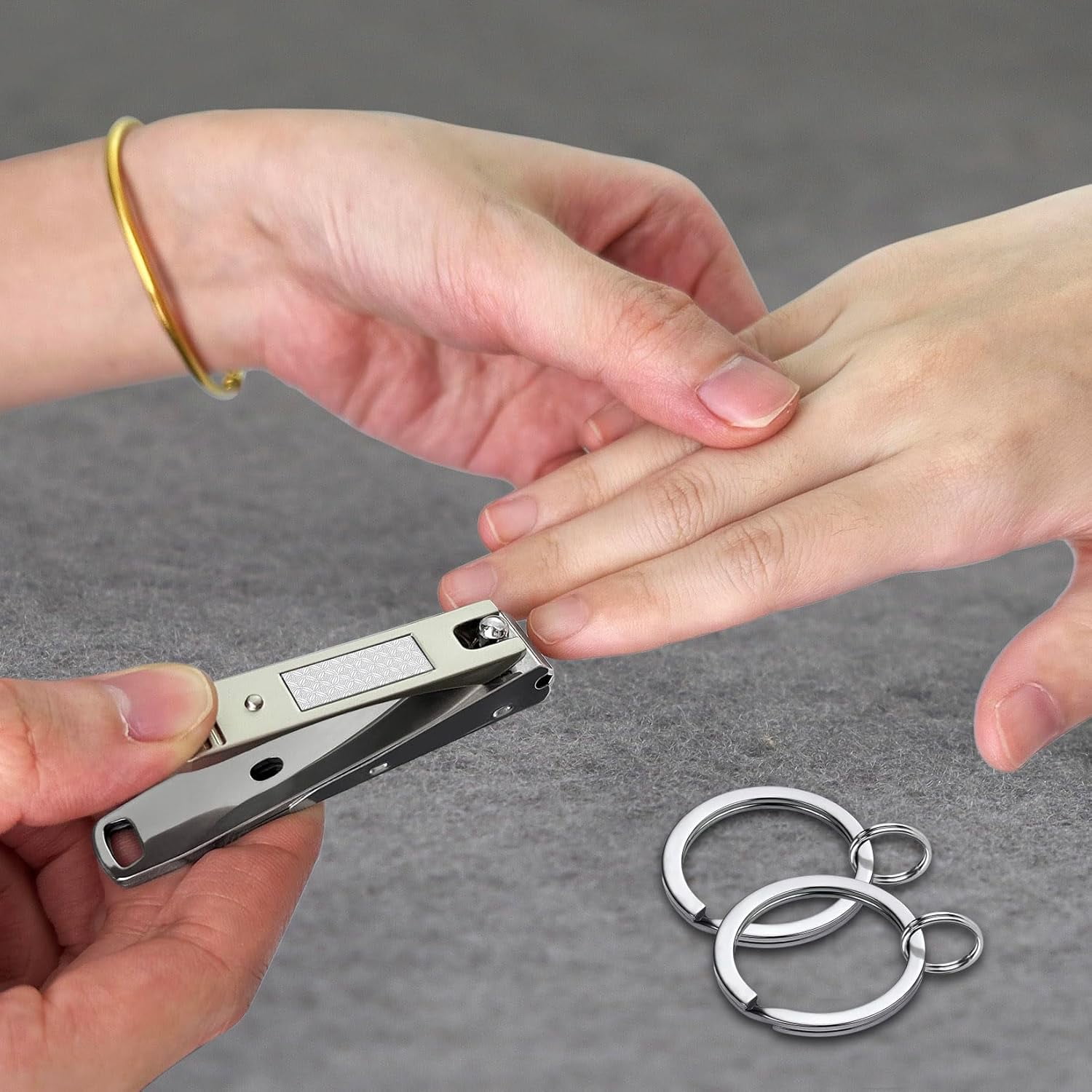 Nail Clippers with Catcher for Men Women Adult, Heavy Duty Stainless ...