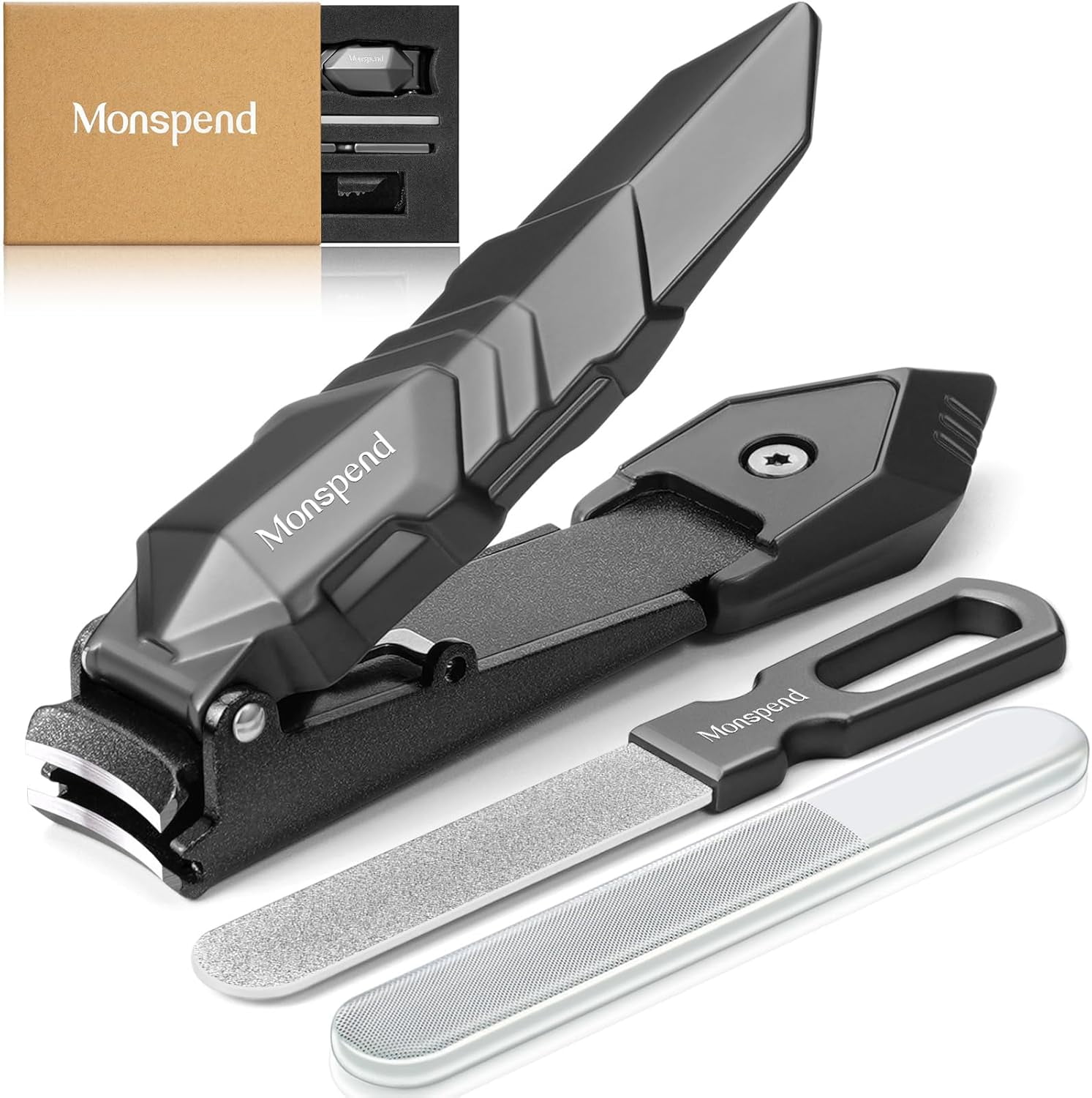 Nail Clippers with Catcher – No Splash Nail Cutters Fingernail and ...