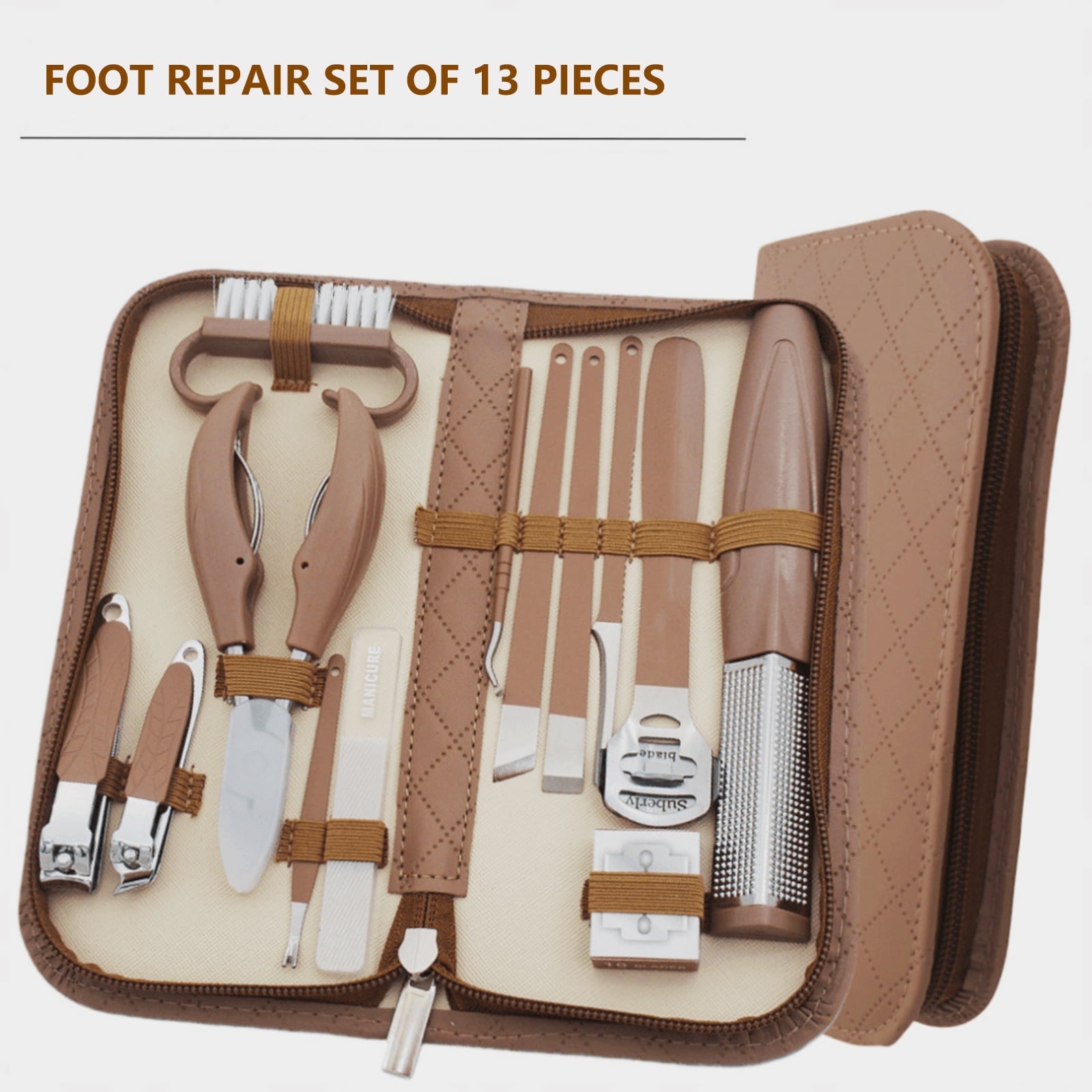 Nail Clippers, DUAIU 13pcs Foot Trimmer Set, Stainless Steel Nail ...