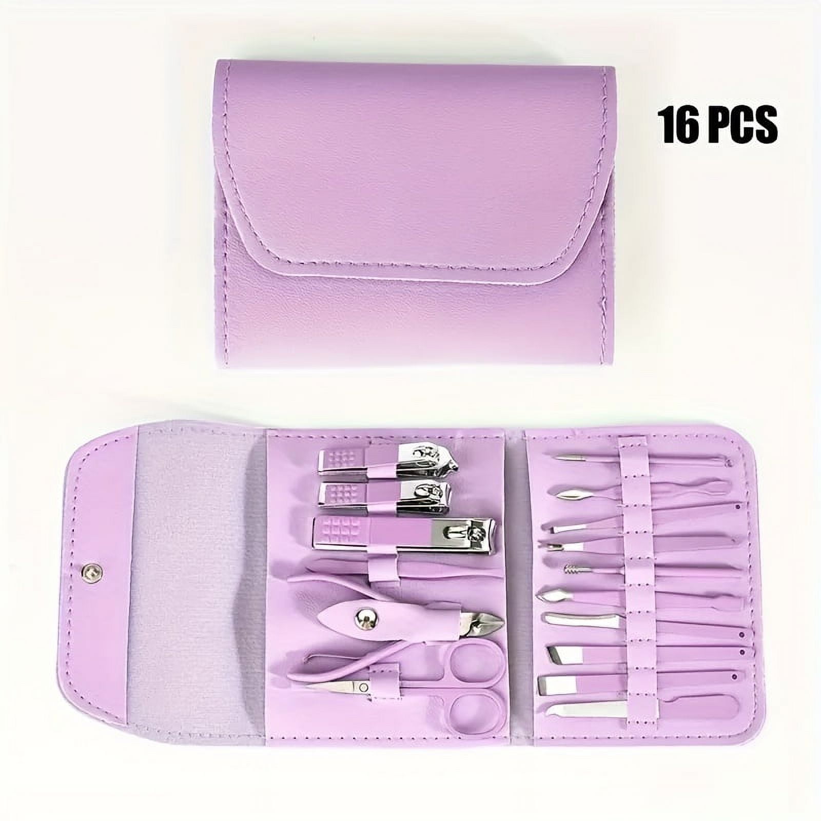 Nail Clippers Manicure Tool Set, With Portable Travel Case, Cuticle ...