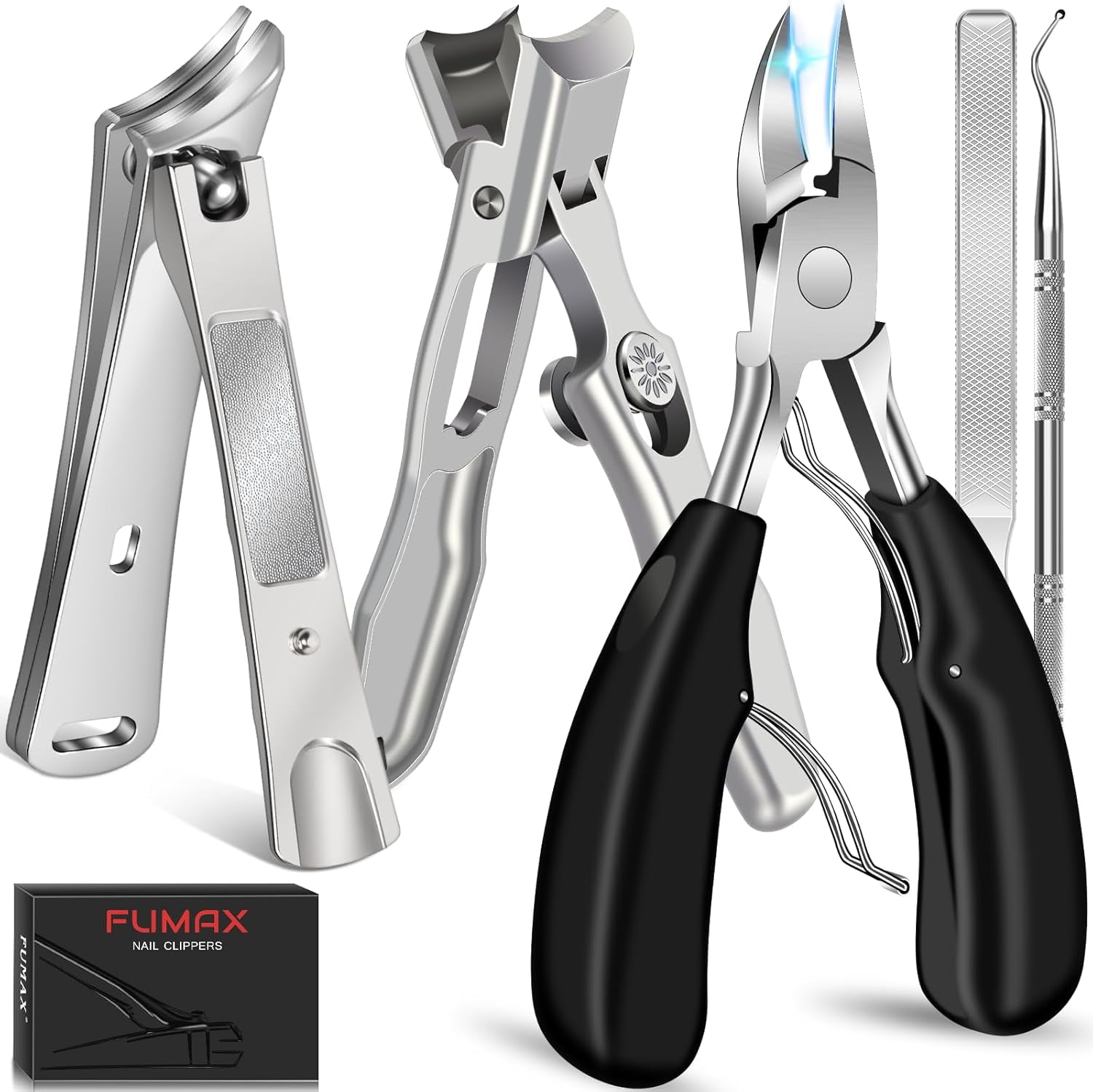 Nail Clippers for Men with Catcher for Seniors, Large Toenail Clippers ...