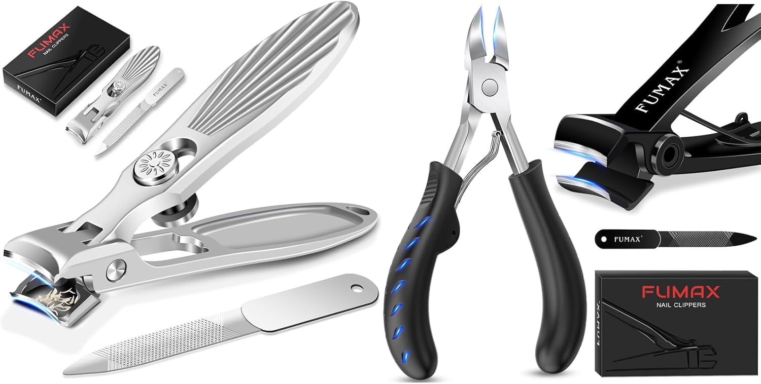 Nail Clippers for Men with Catcher, Toenail Clippers for Seniors Thick ...