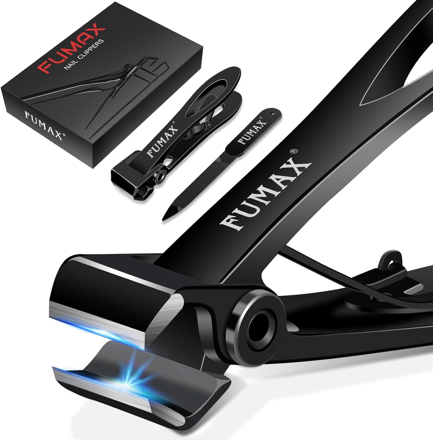 Nail Clippers for Men Thick Nail, Wide Jaw Opening Large Straight ...