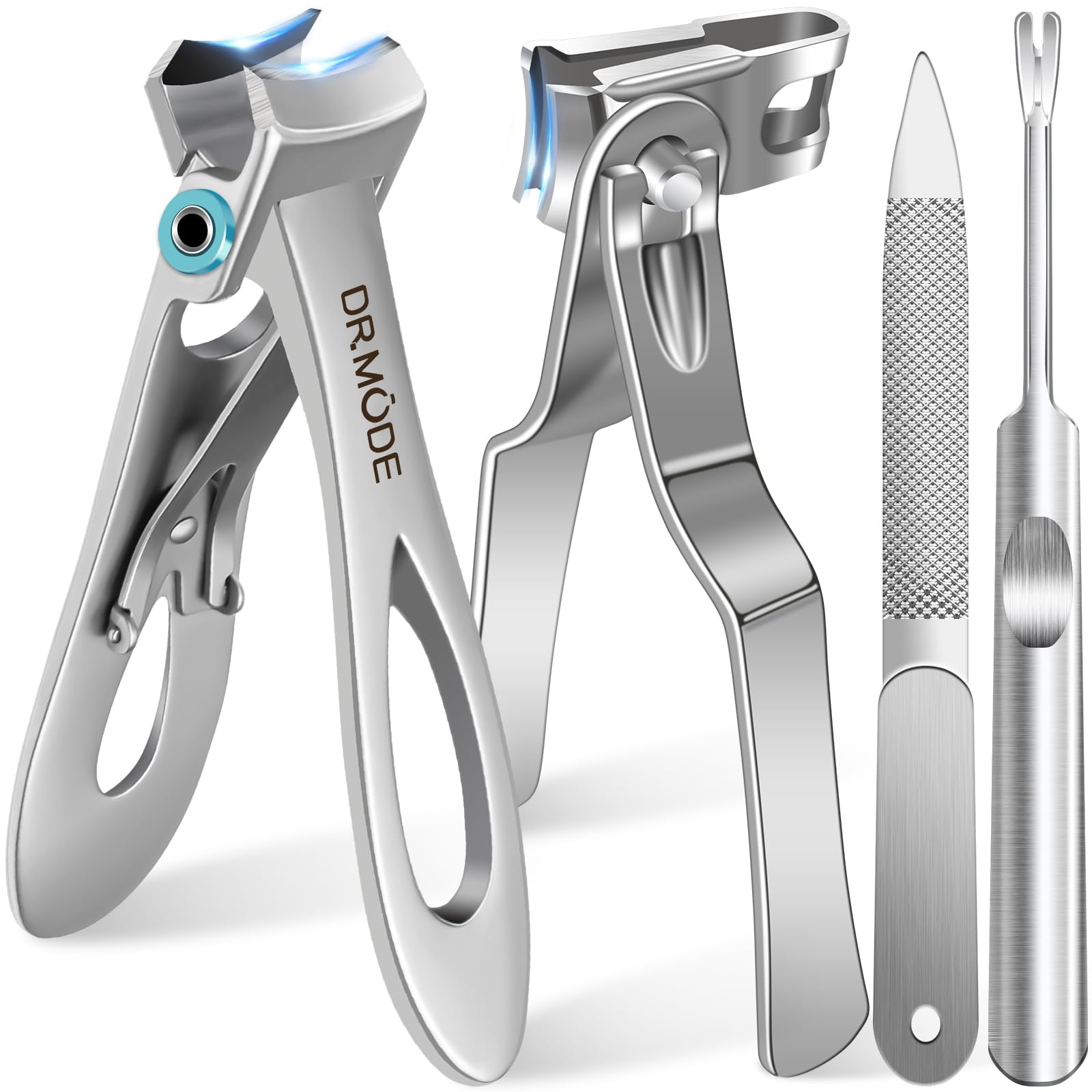 Nail Clippers for Men Thick Nails - DRMODE 16MM Wide Jaw Opening Extra ...