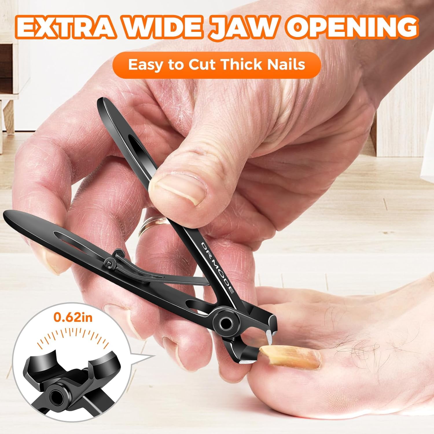 Nail Clippers for Men Thick Nails, Sharp Anti Splash Fingernail Clipper ...