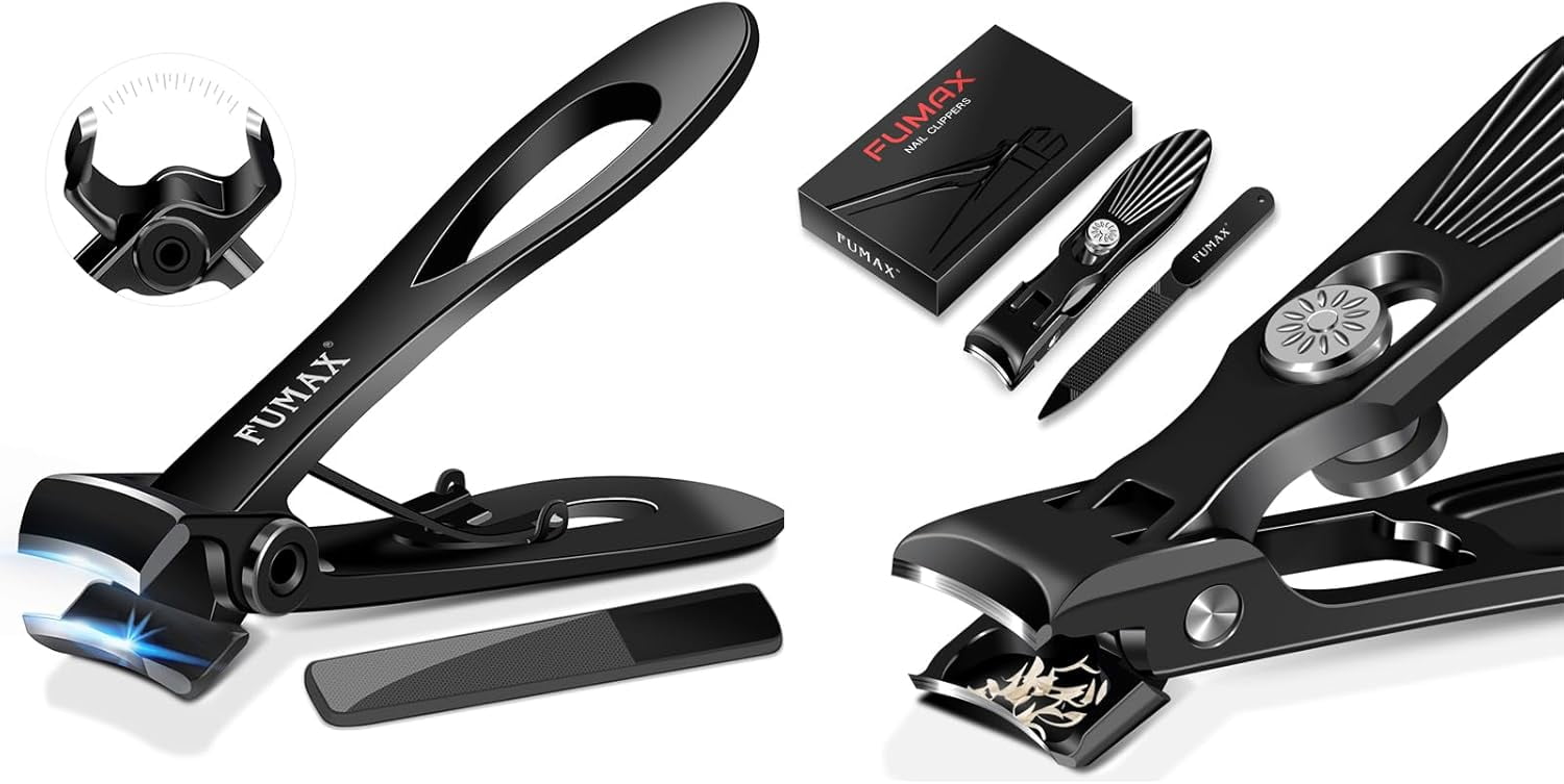Nail Clippers for Men Thick Nails with Wide Jaw Opening, 2024 Upgrade ...