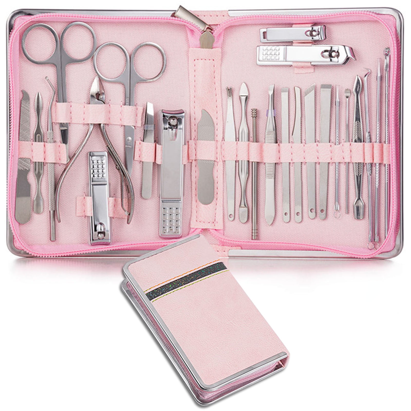 Nail Clippers, Pedicure Kit 26 in 1 Manicure Set, Professional Nail Kit ...