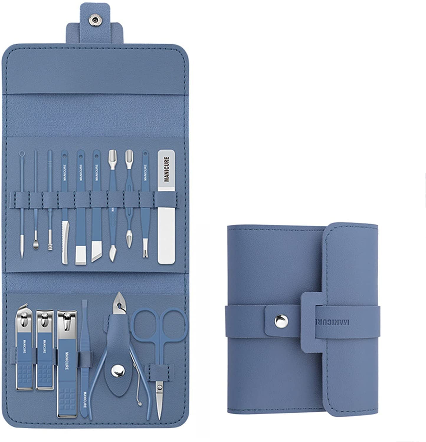 Nail Clippers Portable Set,Manicure Set 16pcs/set Stainless Steel Nail ...