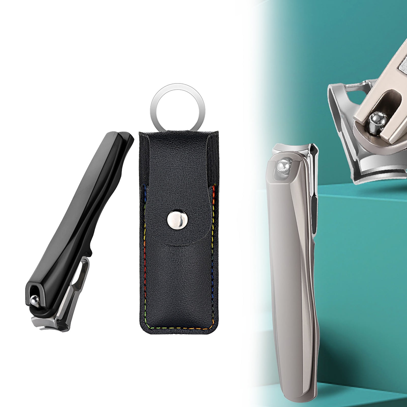 Nail Clippers, Rotating Long Handle Fingernail Clipper Ergonomic Nail ...