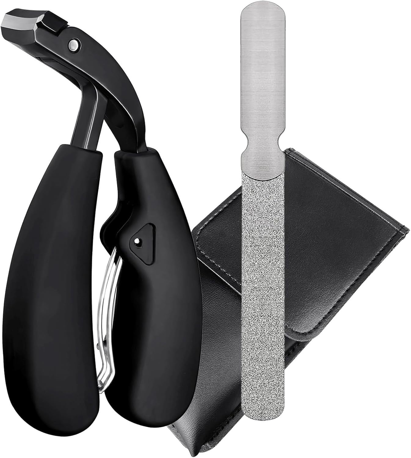 Nail Clippers for Seniors Thick Nails, Angled Head Ergonomic Toenail ...