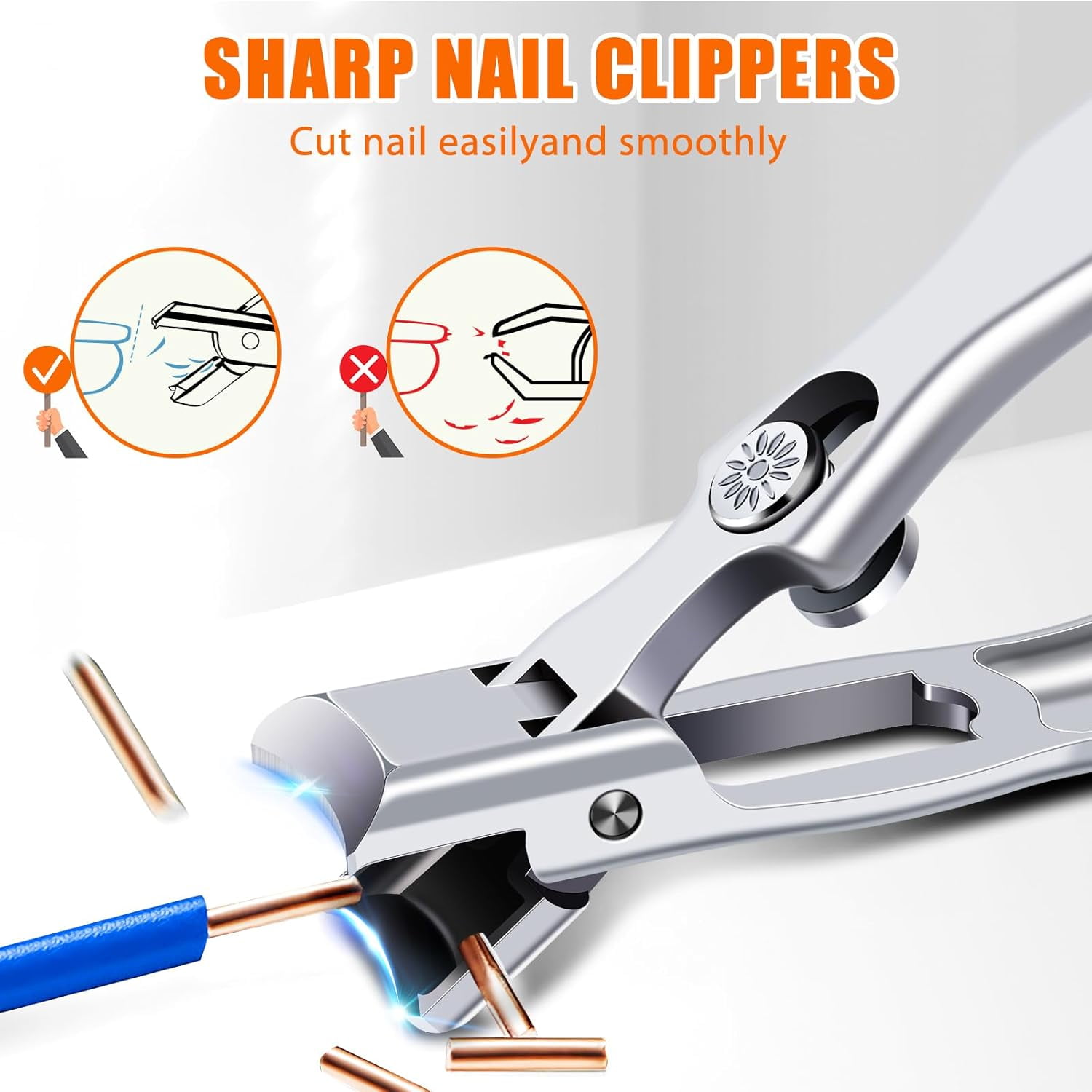 Nail Clippers for Seniors Thick Nails,Heavy Duty Toe Nail Clippers for ...