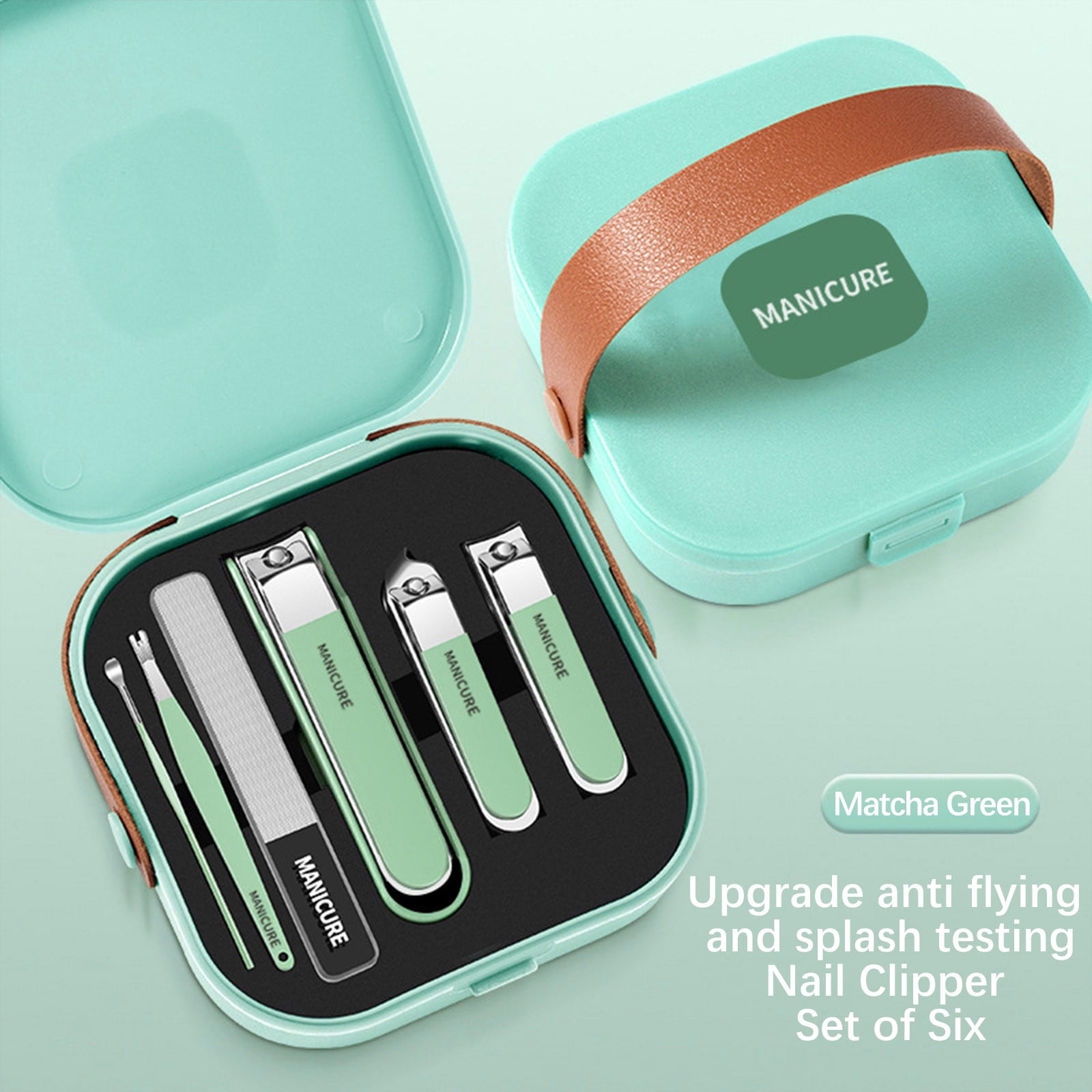 Nail Clippers Set 6 Pieces Stainless Steel Professional Grooming Kits ...