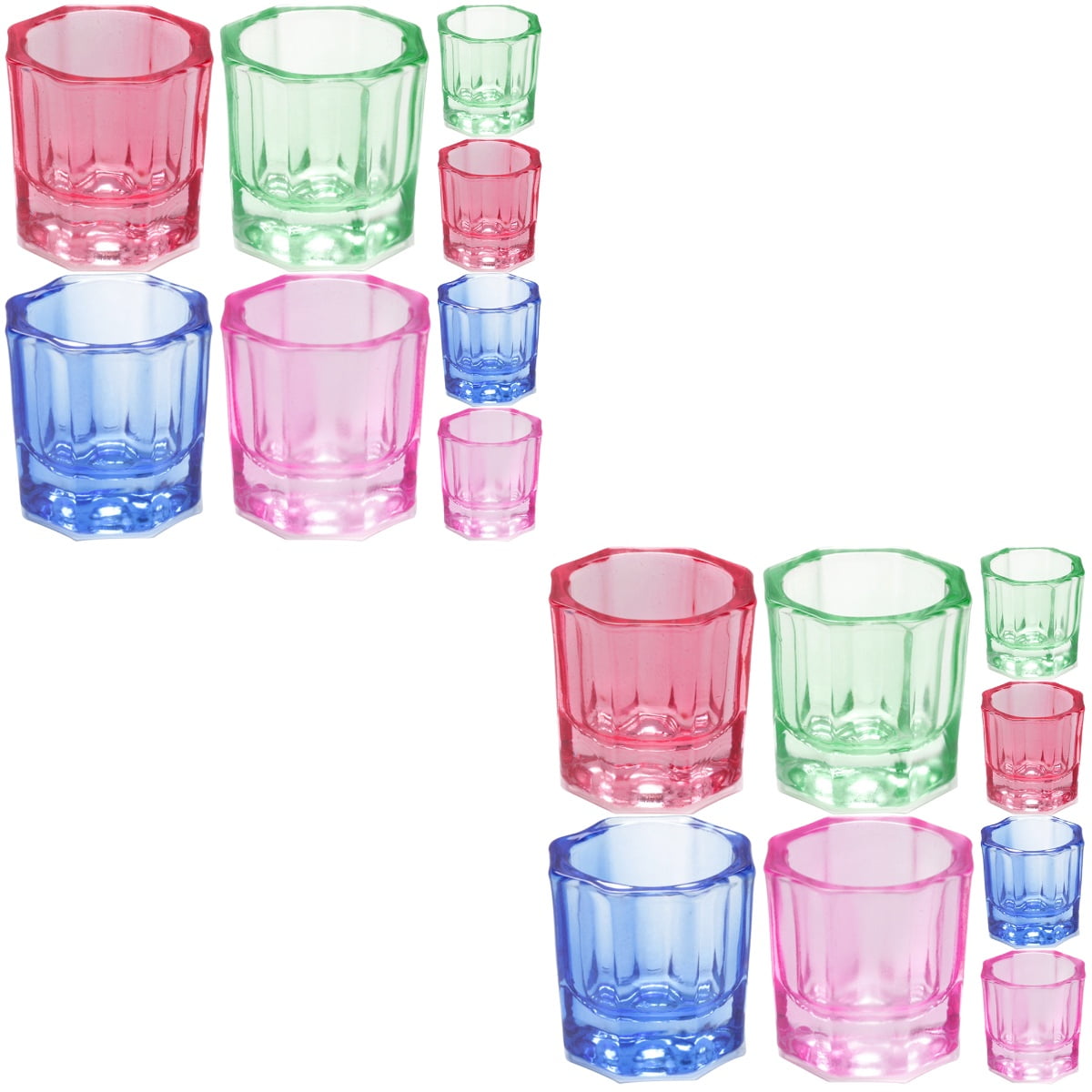 Nail Coloring Cup Container Acrylic Nails Dappen Dish 16 Pcs Powder ...