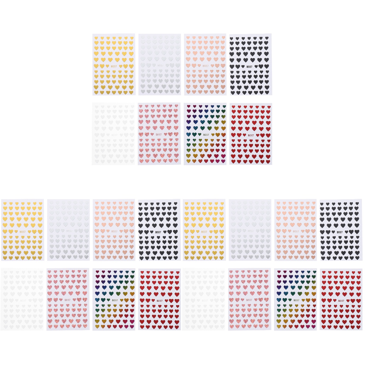 Nail DIY Decal Romantic Manicure Ornament Heart Stickers Girls Gifts ...