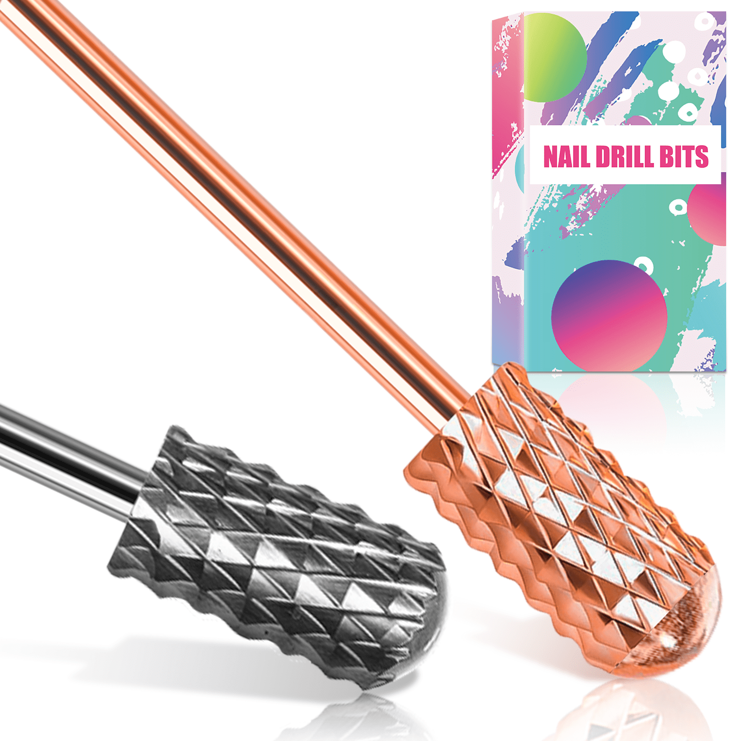 Nail Drill Bits, 2 Pcs Safety Nail Bits for Nail Drill, 3/32'' Tungsten ...