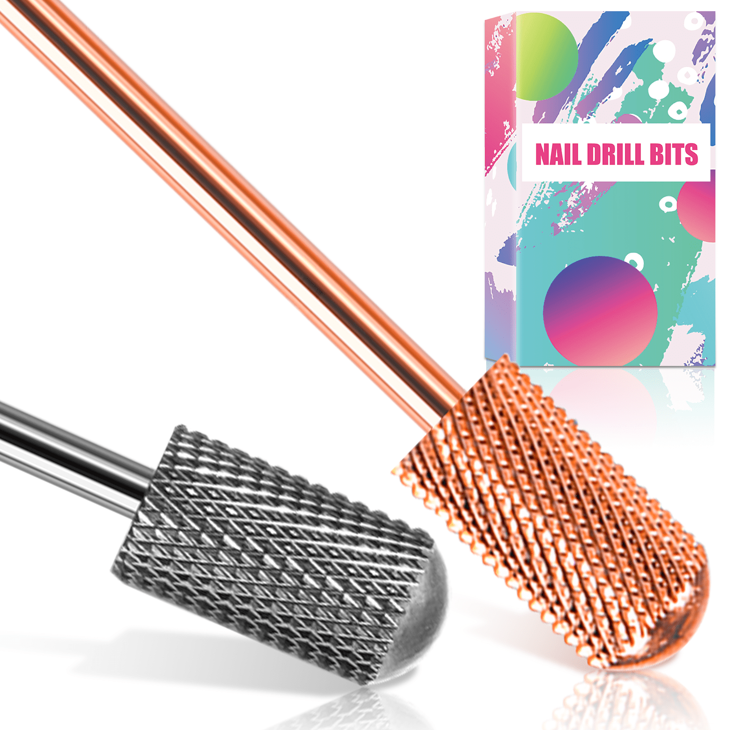 Nail Drill Bits, 2PCS Safety Bits for Nail Drill, Tungsten Carbide Bits ...