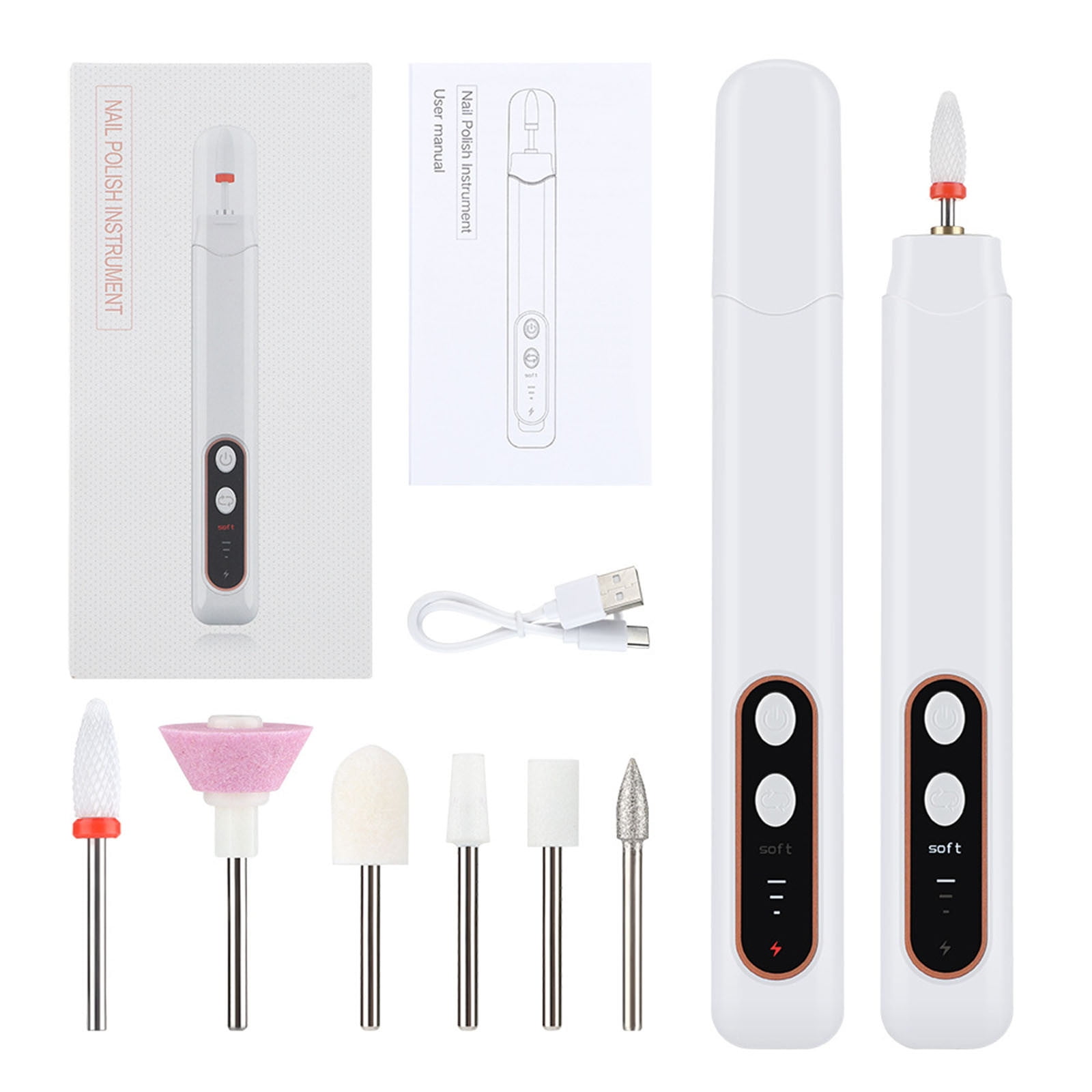 Nail Drill Sanding Bands 240 Mini Nail Buffer Pack And Oil Acrylic Nail