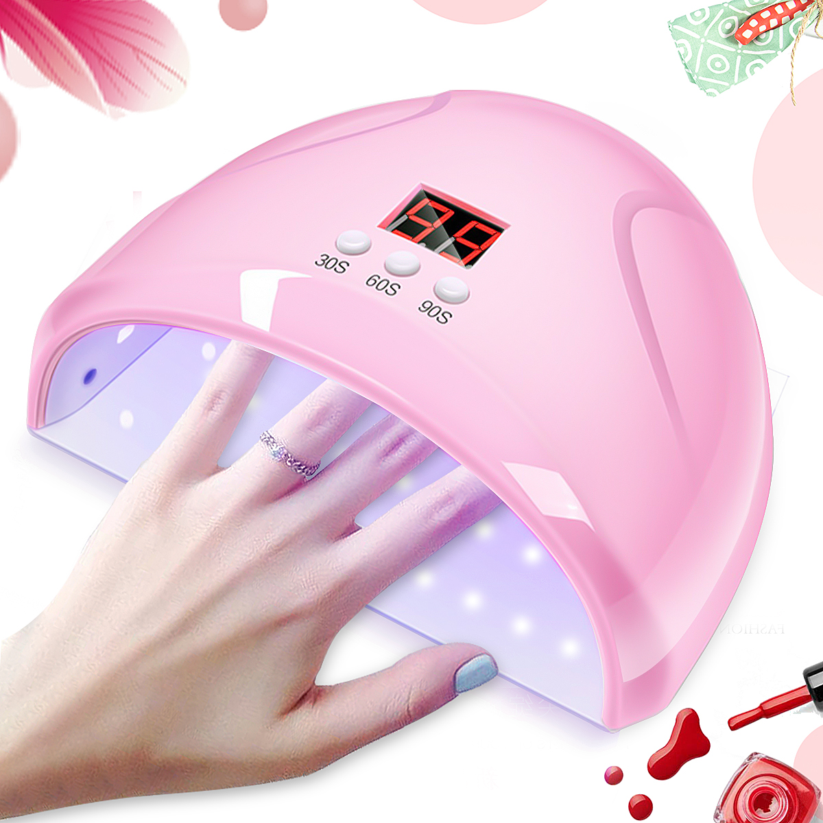 Blaward UV LED Nail Lamp, Nail dryer, 280W Fast UV Light for Nails Gel Polish, Professional ...