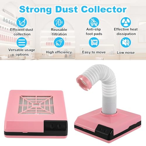 Nail Dust Collector, 60W Dental Polishing Dust Collector with Fan and ...