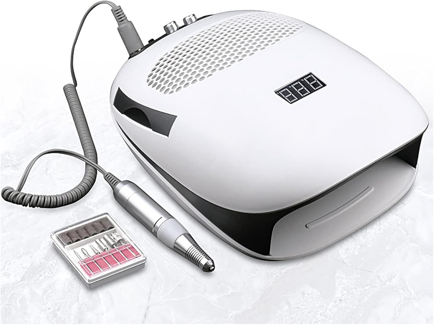 Nail Dust Collector,Professional 3 in 1 Gel Nail Dryer Lamp Nail Dust ...