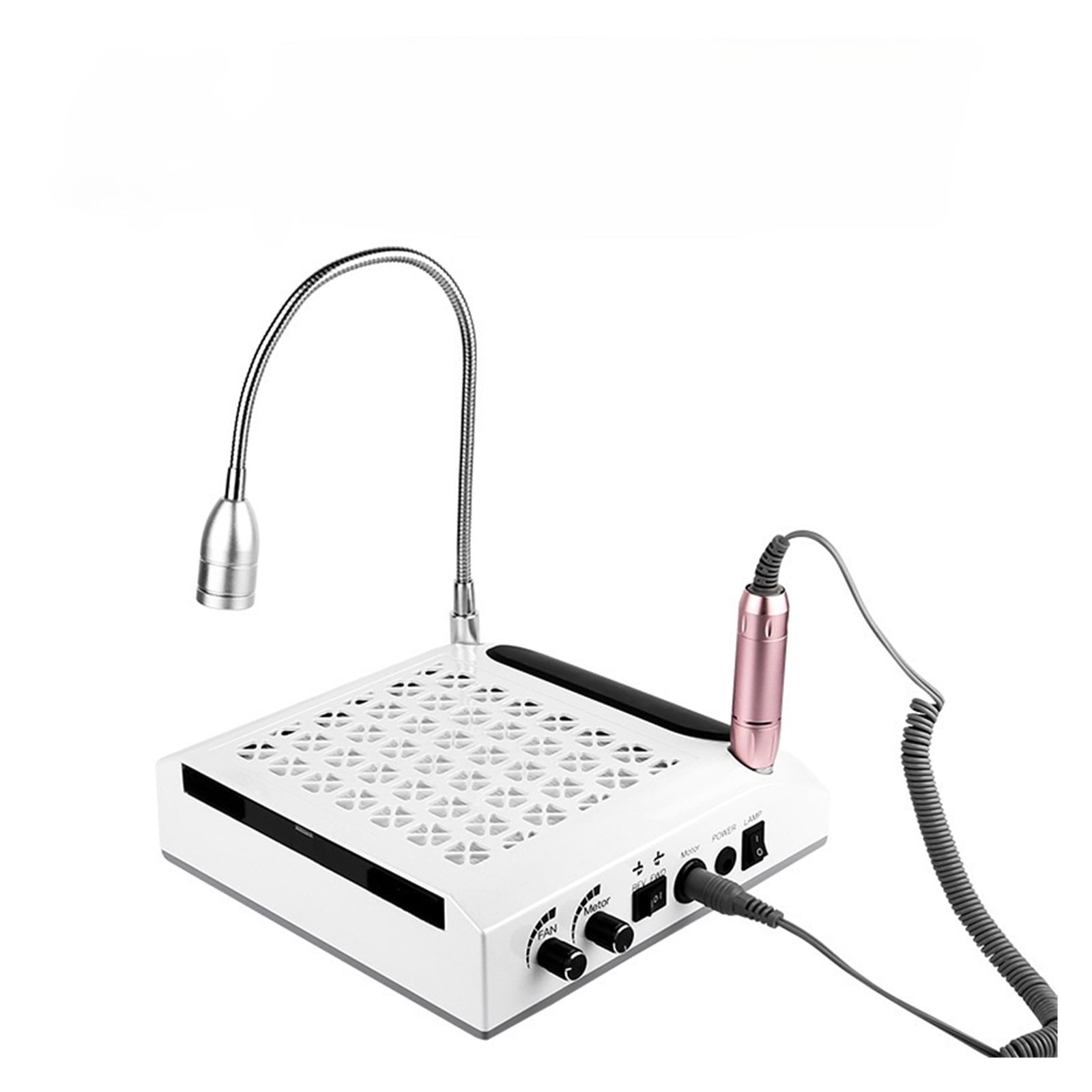 Nail Dust Vacuum, 4-in-1 Nail Vacuum Cleaner Grinding Machine Lighting ...