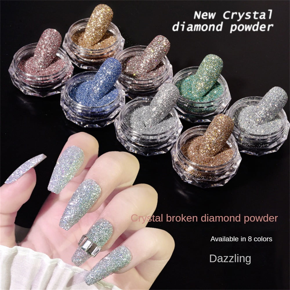 Nail Enhancement Crystal Broken Diamond Powder New Mesh Red Explosion ...
