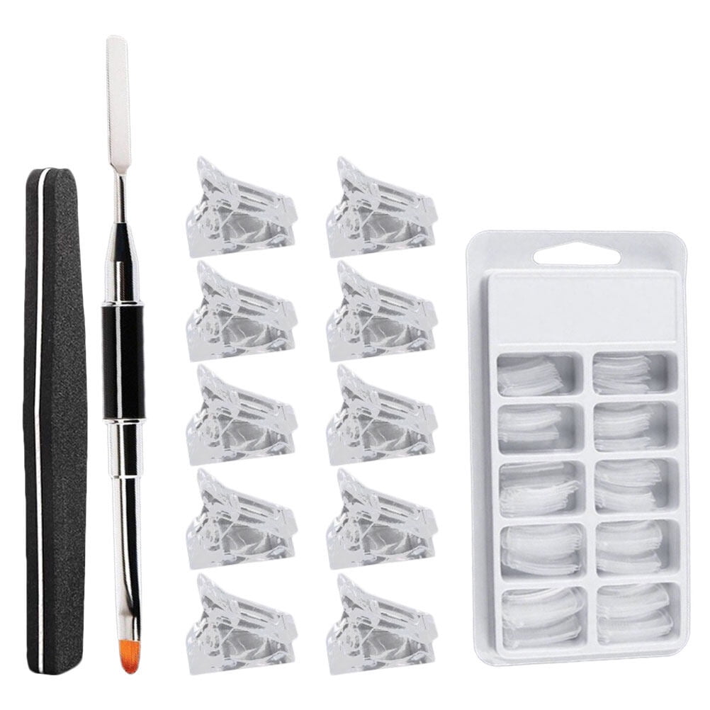 Nail Extension Forms Set with Scale - Salon/Home DIY (100Pcs+Pen+Strip ...