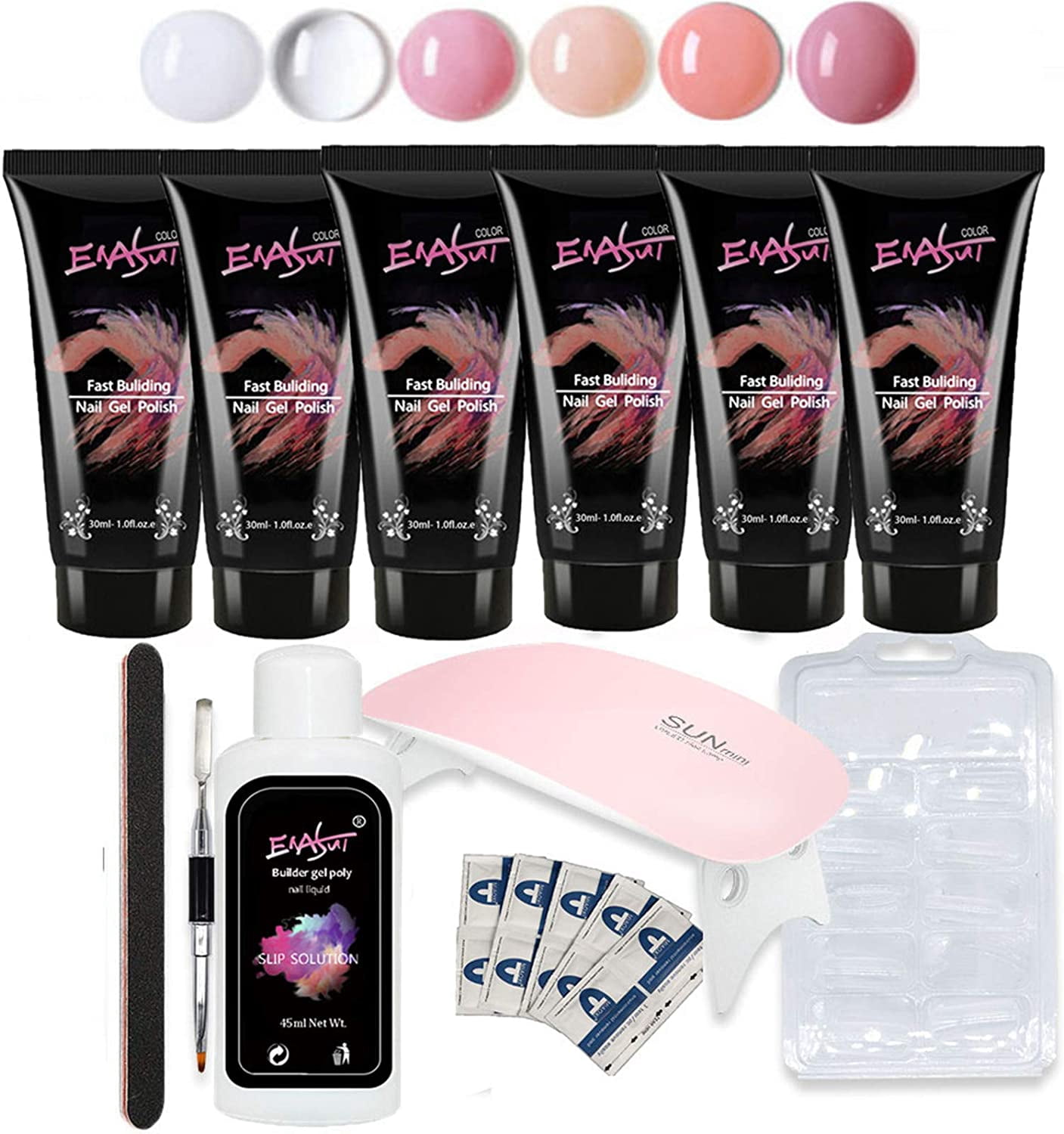 Nail Extension Quick Builder poly gel kit for Starter Nail Art DIY ...