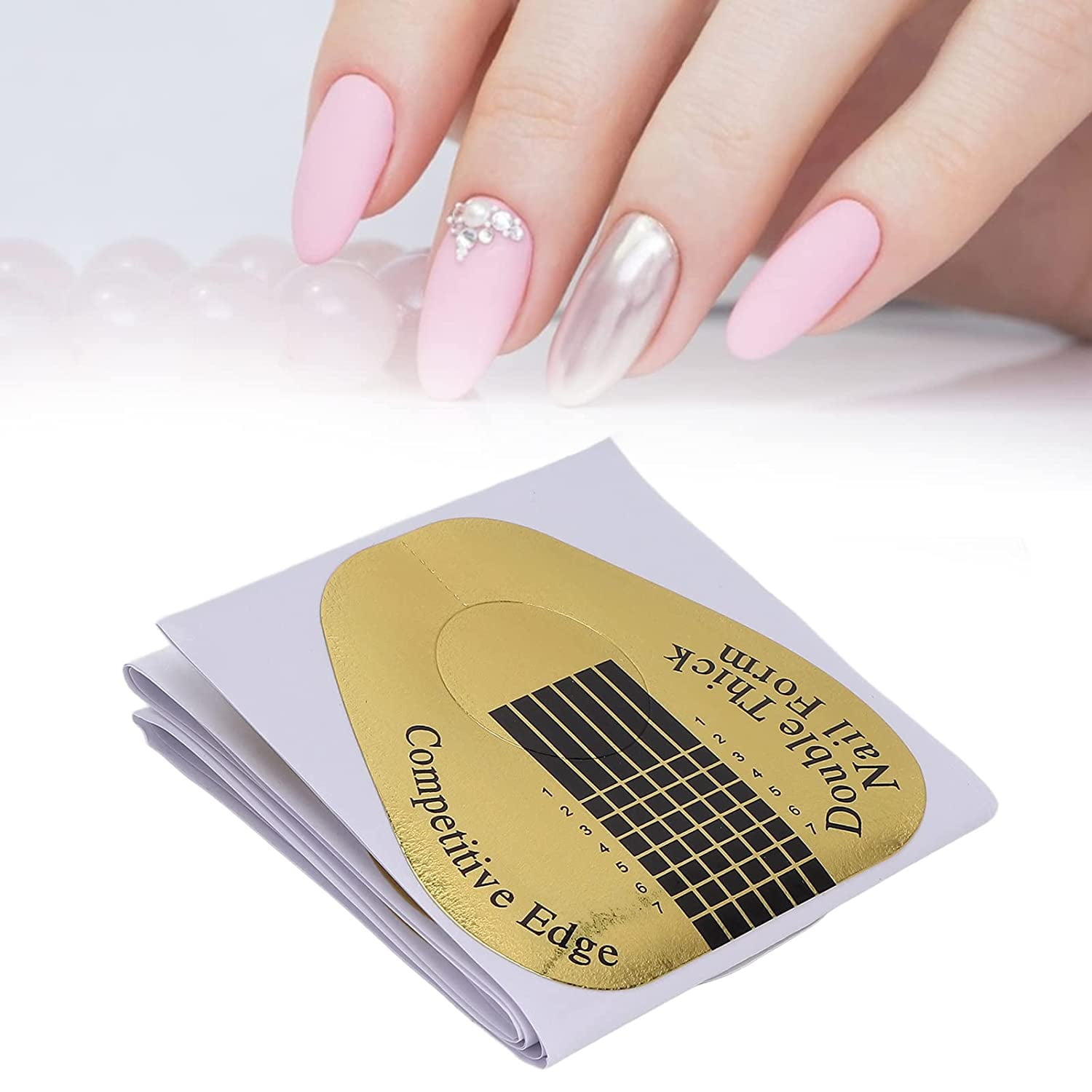 Nail Extension Stickers Gel, 100pcs Nail Art Form Nail Extension Forms ...