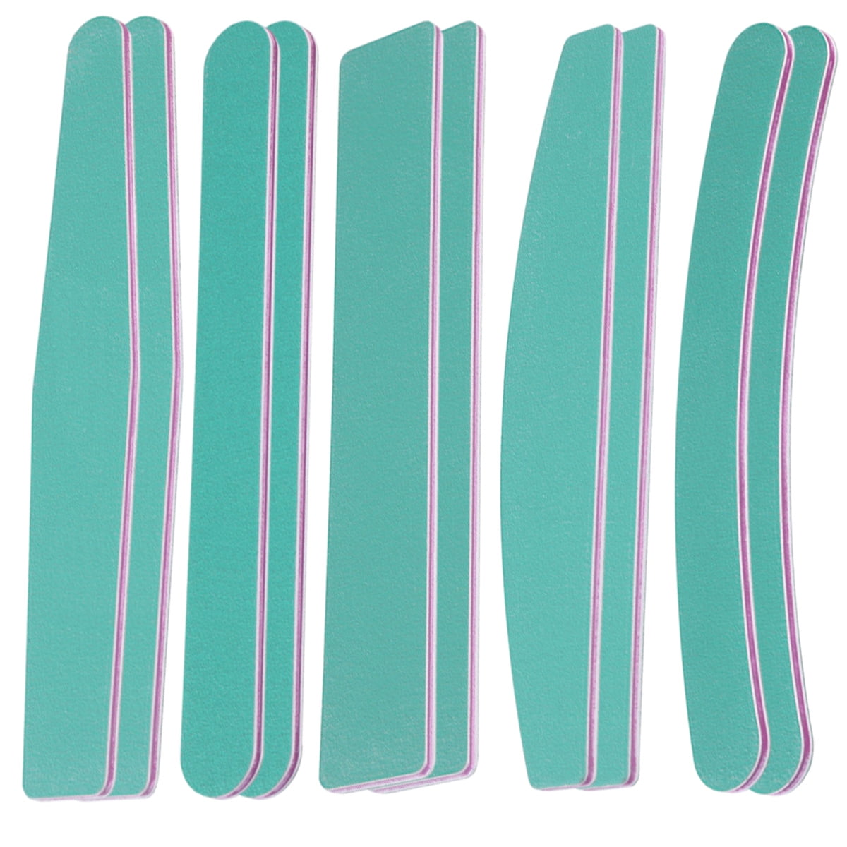 Nail File 100/180, 10 Pcs Nail Files for Natural Nails in 5 Shapes ...