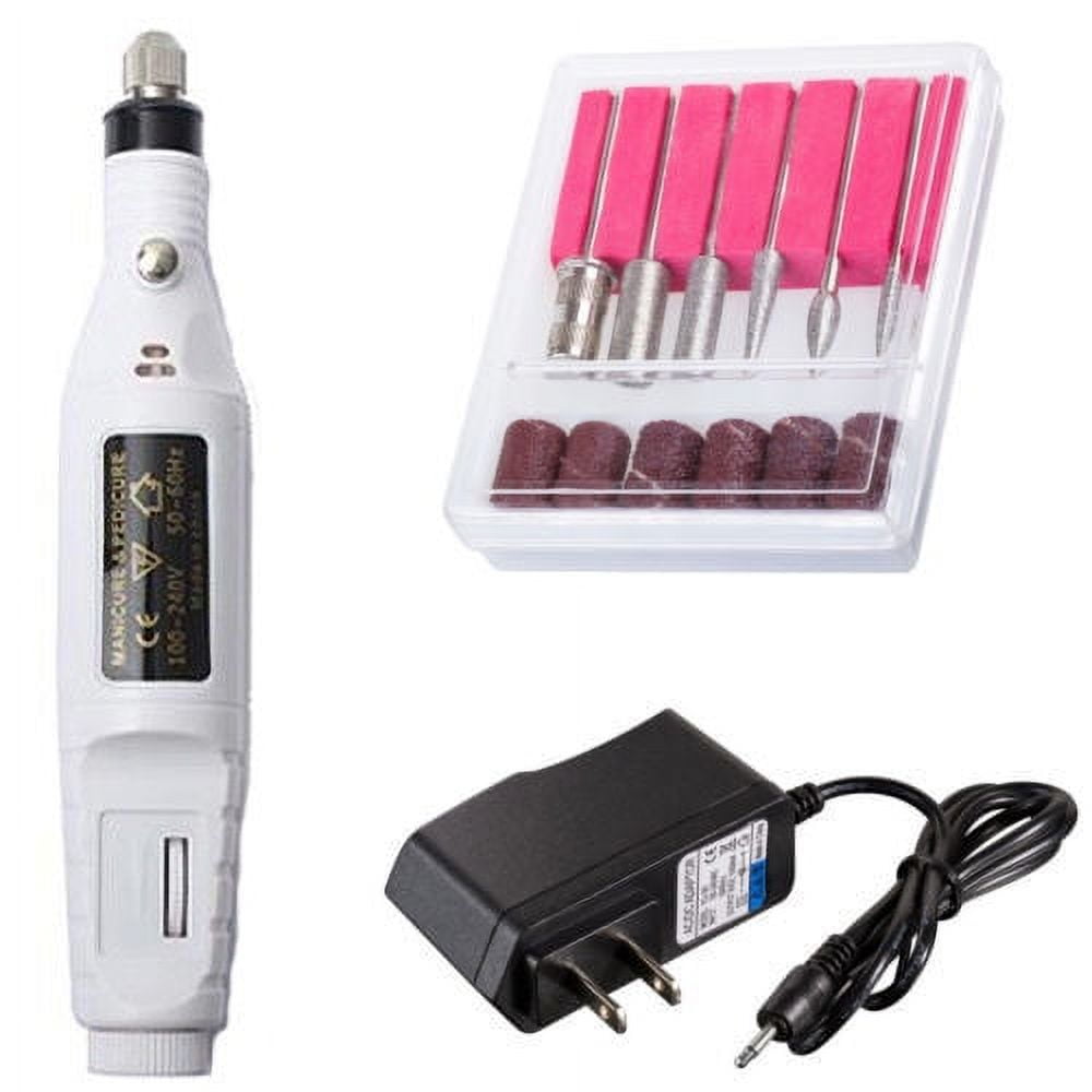 Nail File Drill Kit Electric Manicure Pedicure Acrylic Portable Salon ...