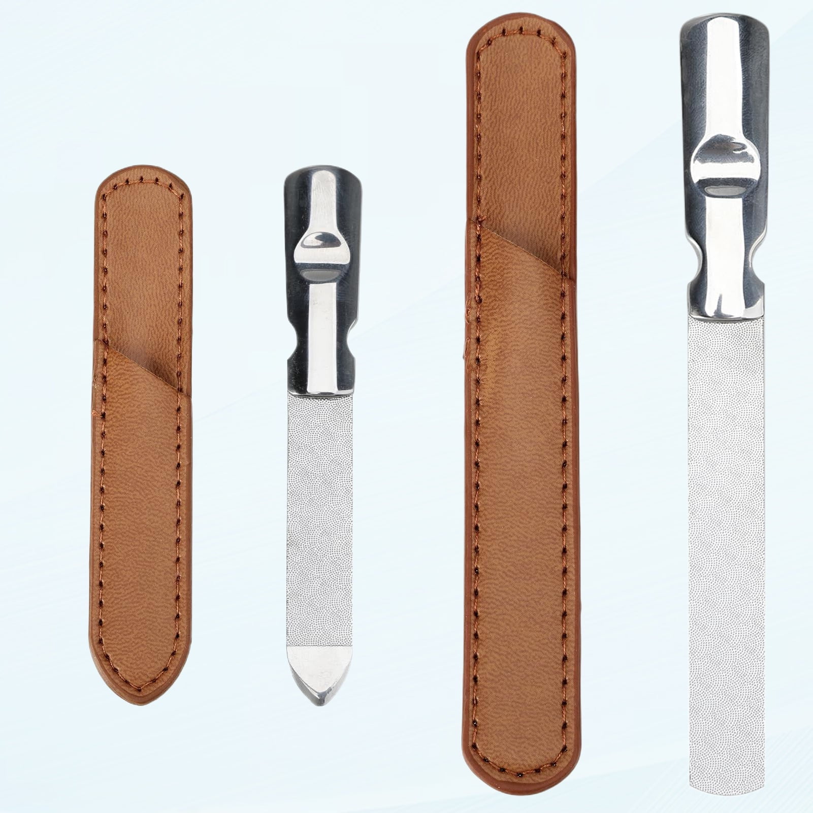 Nail File Set, 2 PCS Professional Double Sided Stainless Steel Nail ...