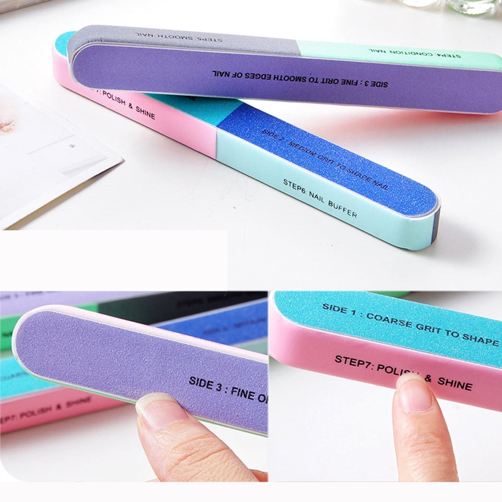 Nail File Six-Sided Tool for Effortless Sanding and Nail Printing - for ...