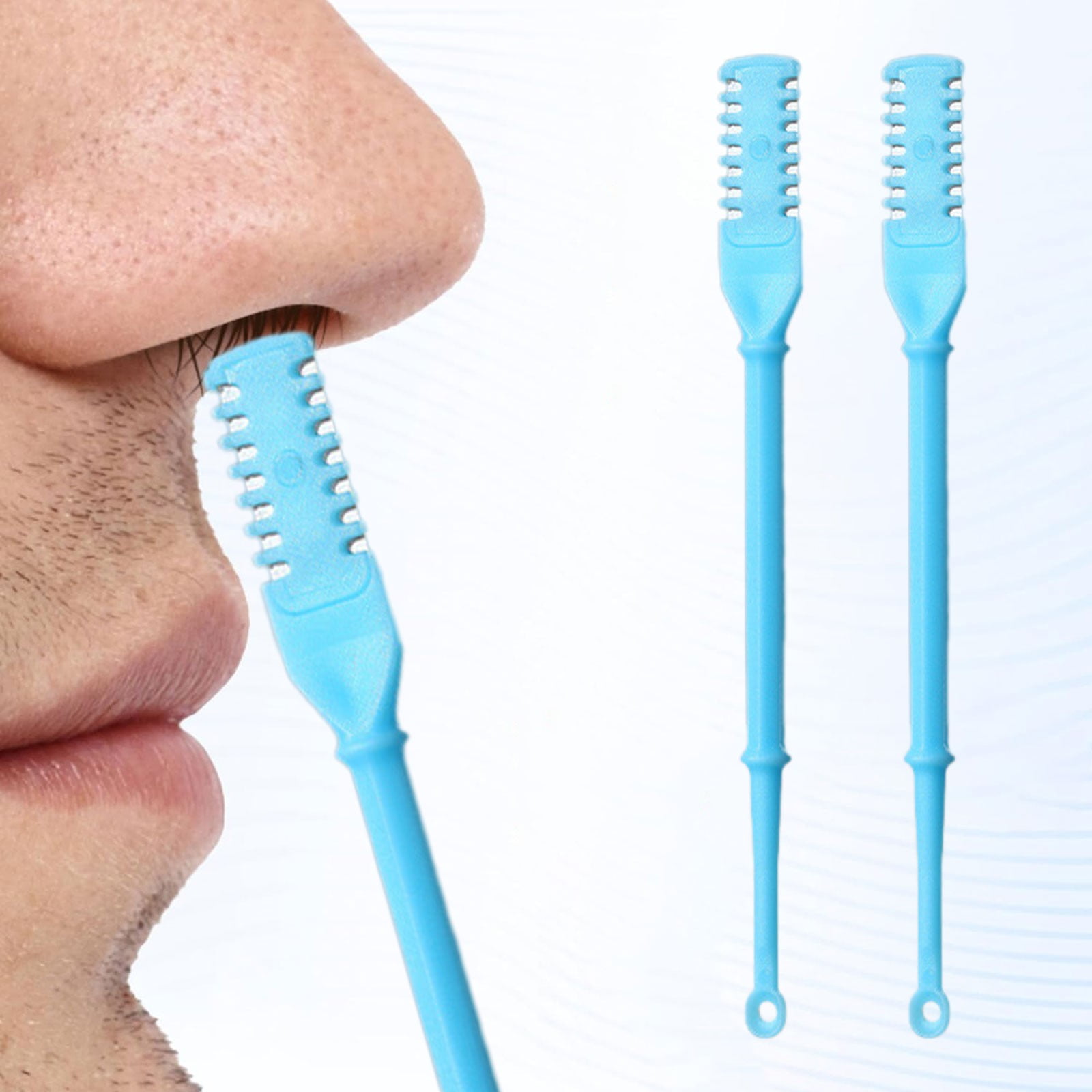 Pore Vacuum Nose Hair Clipper Manual Nose Hair Trimmer with 360 ...
