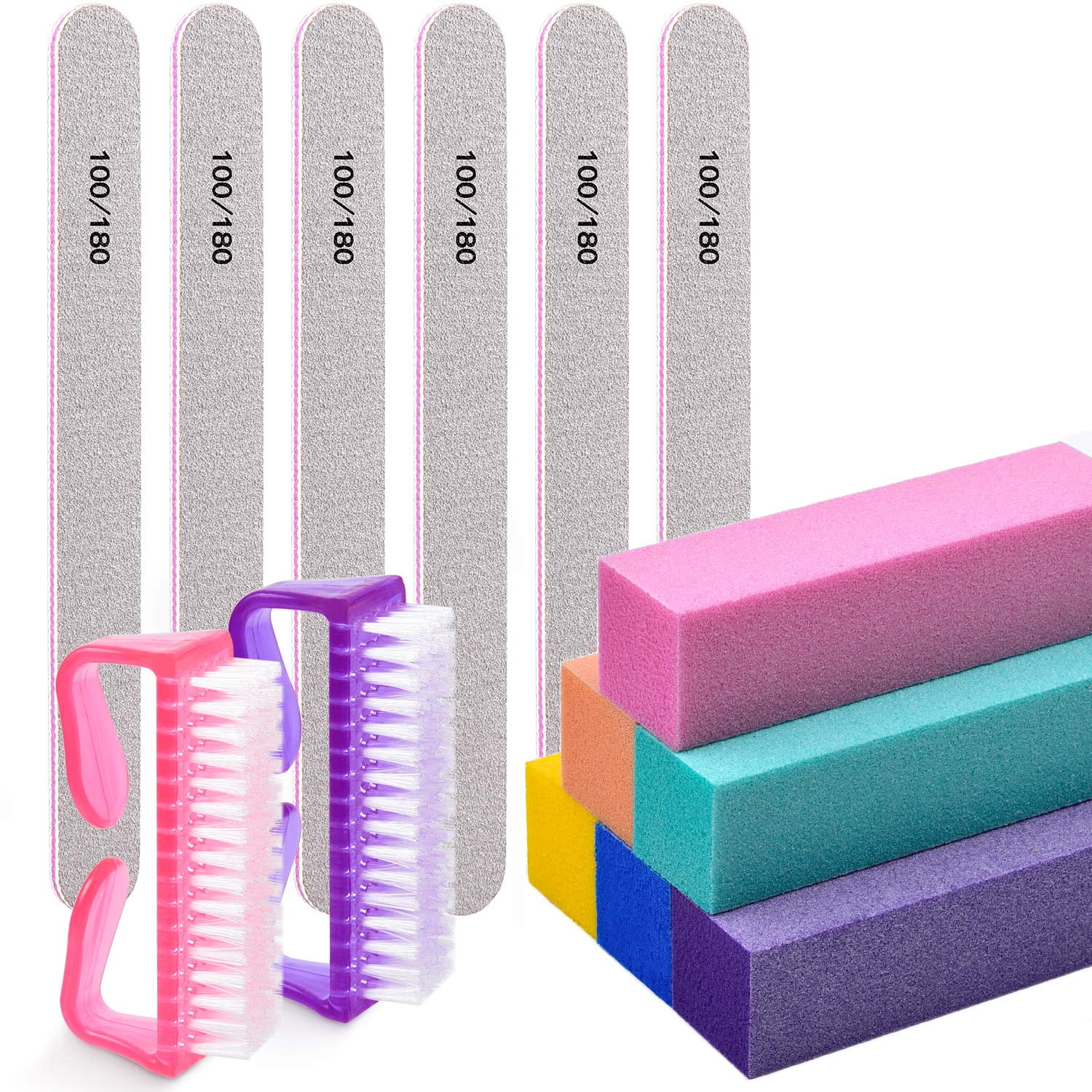 Nail Files and Buffers, MORGLES Nail Care Kit for Natural and Acrylic ...
