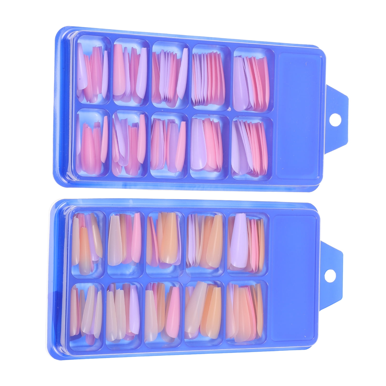 Nail Flakes Detachable Fake Tips Glue for Press on Nails 2 Boxes ...