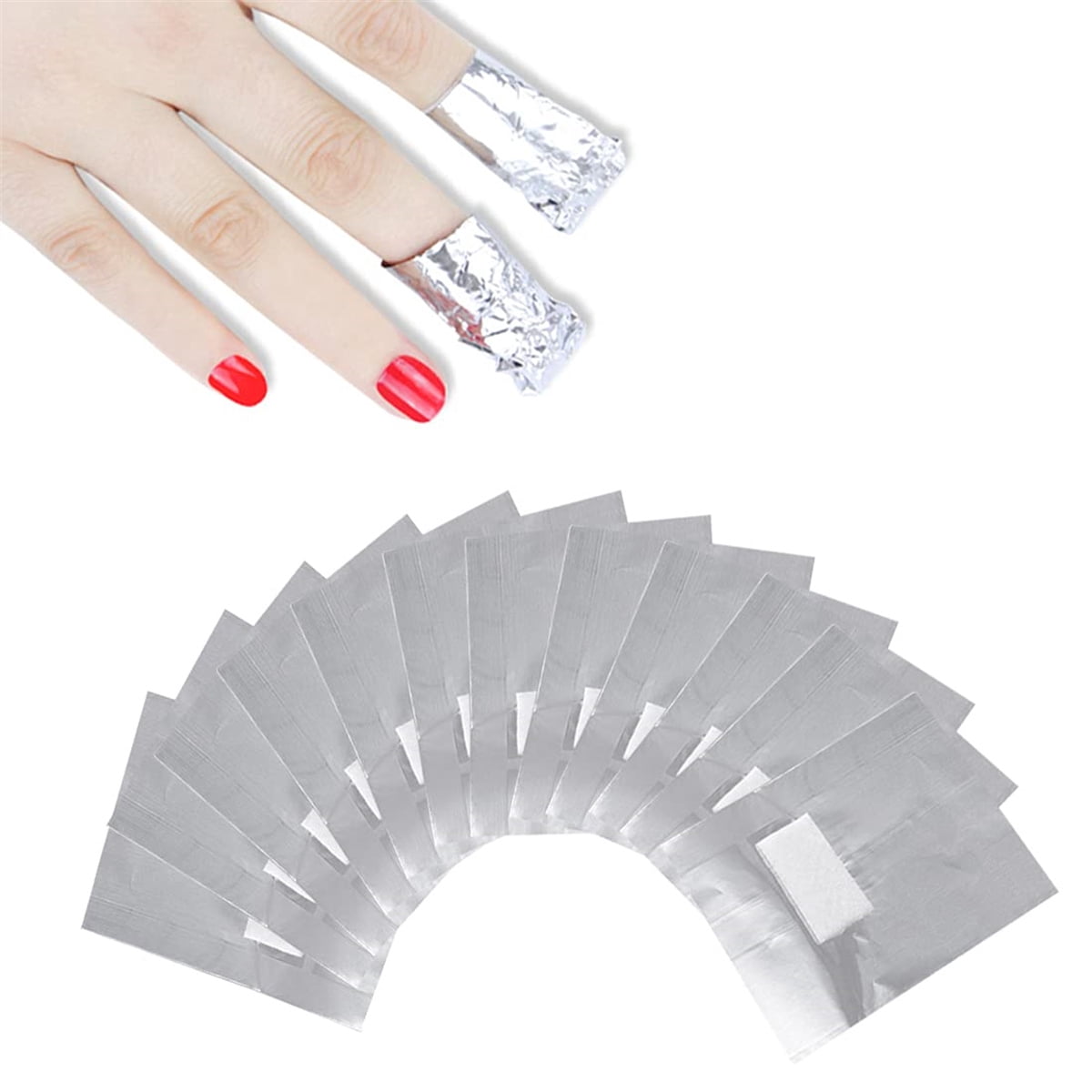 Nail Foil Wraps - GIXUSIL Nail Gel Remover Soak Off Cotton Pads Gel ...