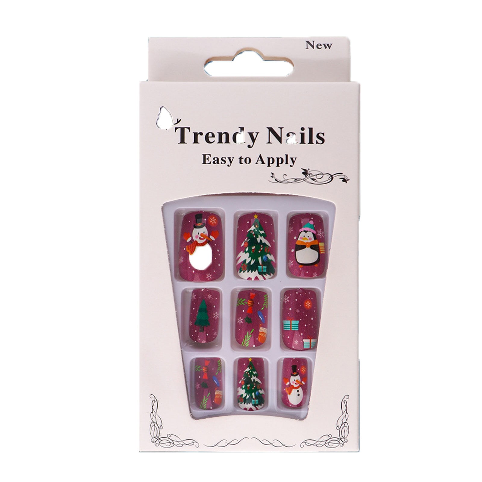 Nail Forms for Gel Nails Coffin Long Coffin Tips False Nails Designed ...