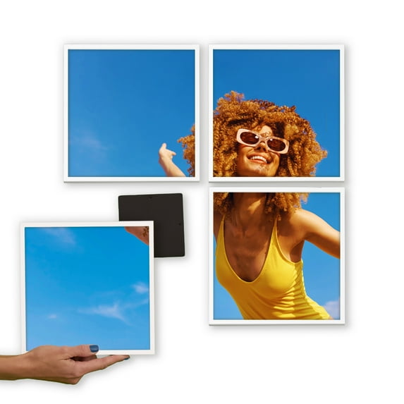 TilePix Nail Free White Frame, 4-Piece Split Image - Walmart.com