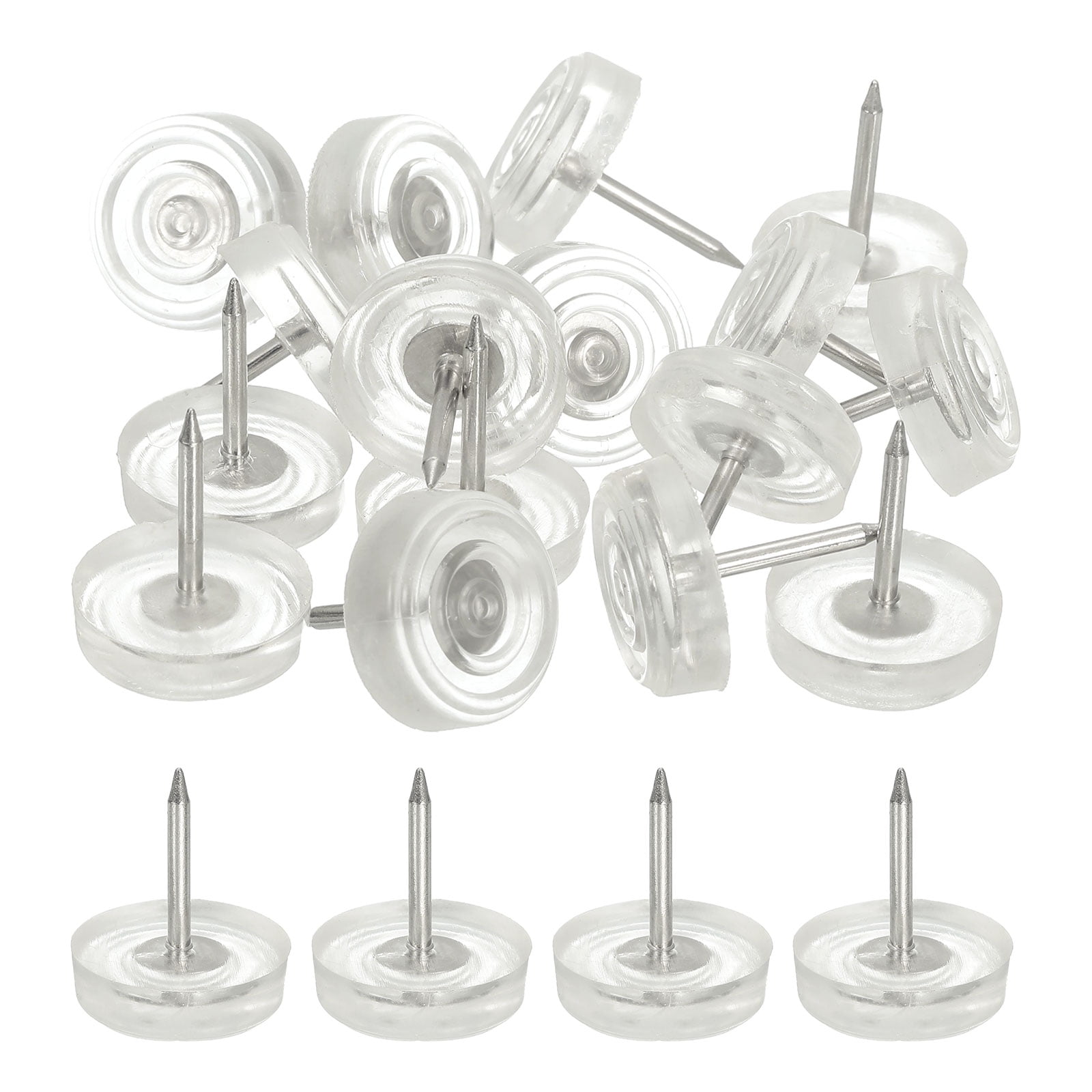 Nail on Furniture Sliders, 20Pack Rubber Chair Glides Nail in Chair Leg ...