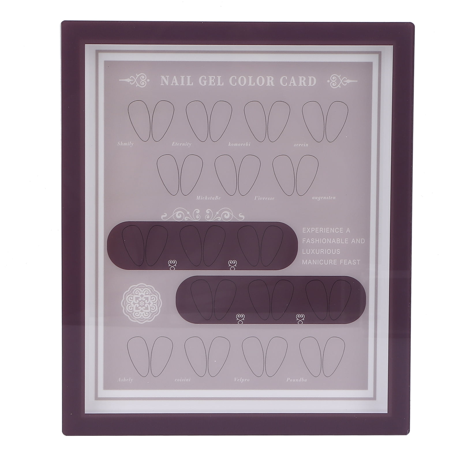 Nail Gel Polish Display Chart Reusable Nail Color Sample Display Book ...