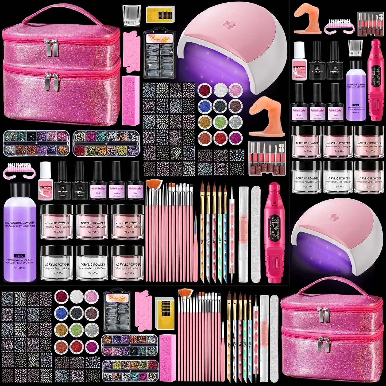 Nail Kit for Beginners with Everything: Professional Acrylic Powder ...
