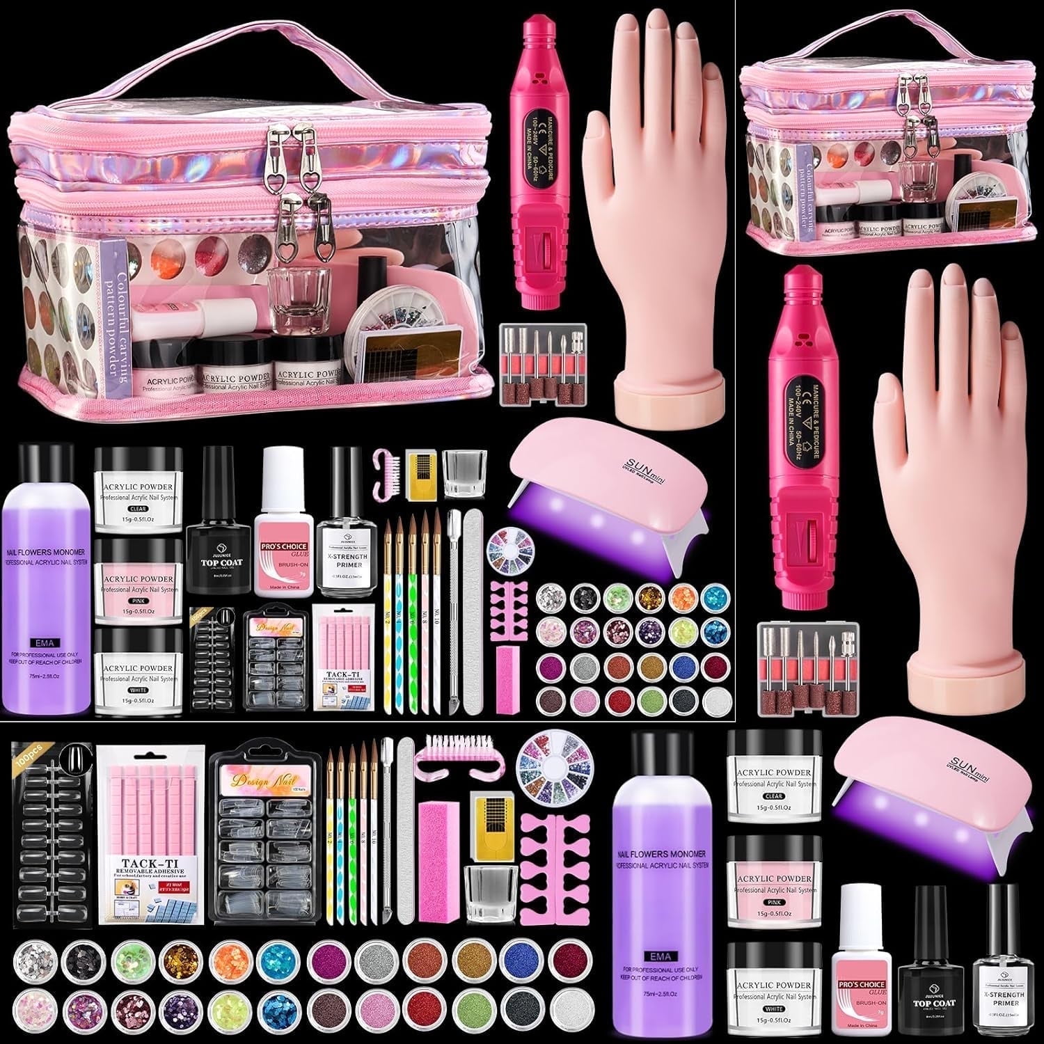 Nail Kit for Beginners with Everything: Professional Nail Acrylic ...