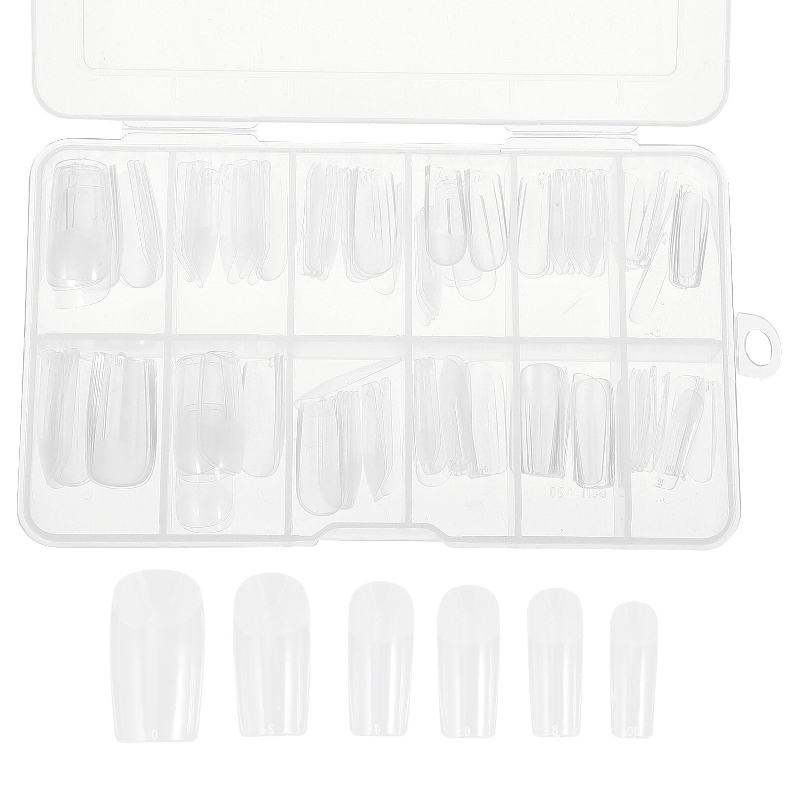 HOMEMAXS 120Pcs Clear Nail Tips Transparent Press on Nails Glue on ...