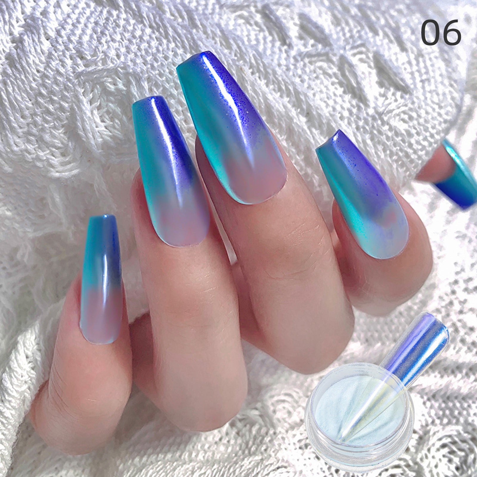 Nail Neon Powder Rainbow Powder Color Ice Transparent Powder Powder ...