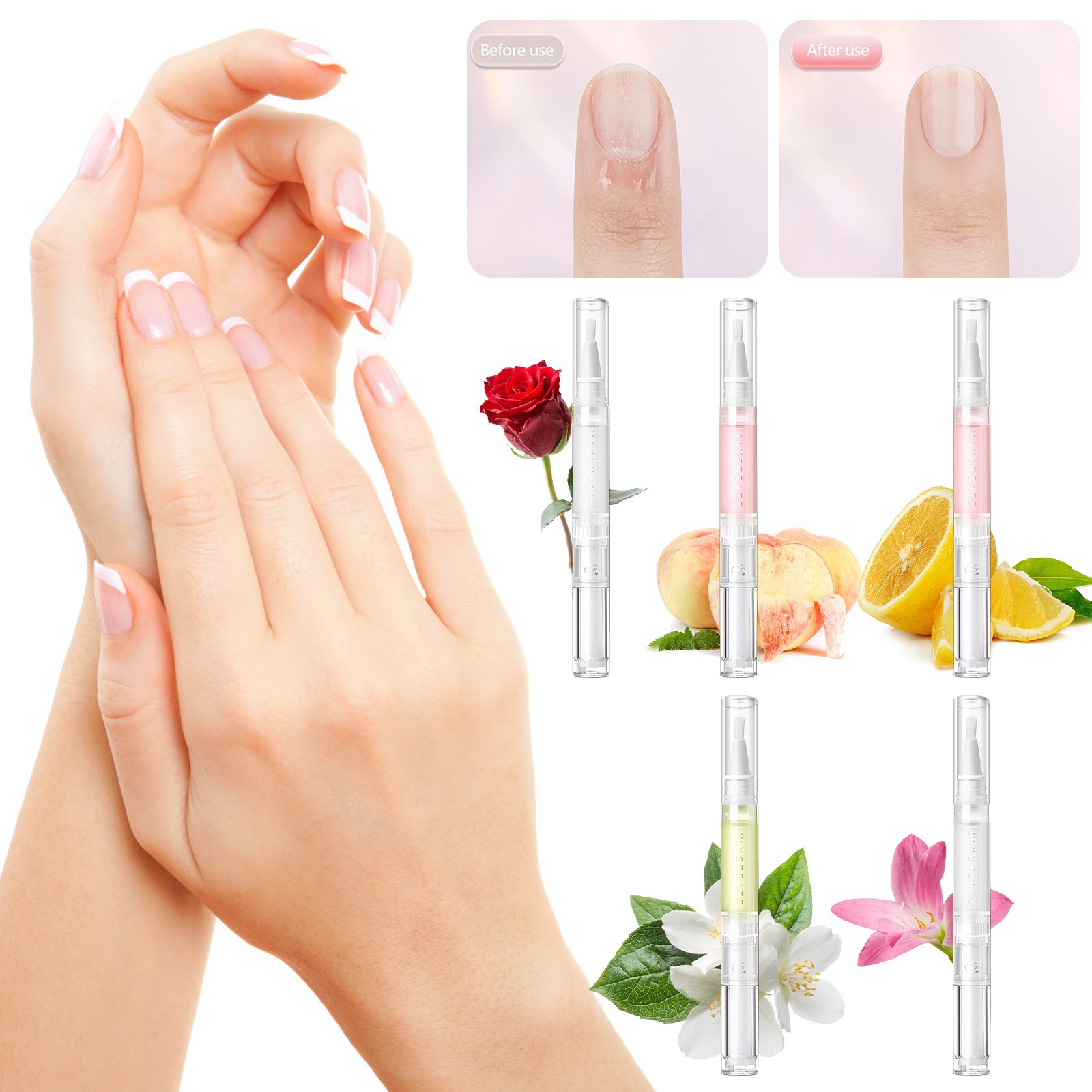 Nail Nutritional Oil PenNourishes & Exfoliates Nails, 2ml, Lightweight ...